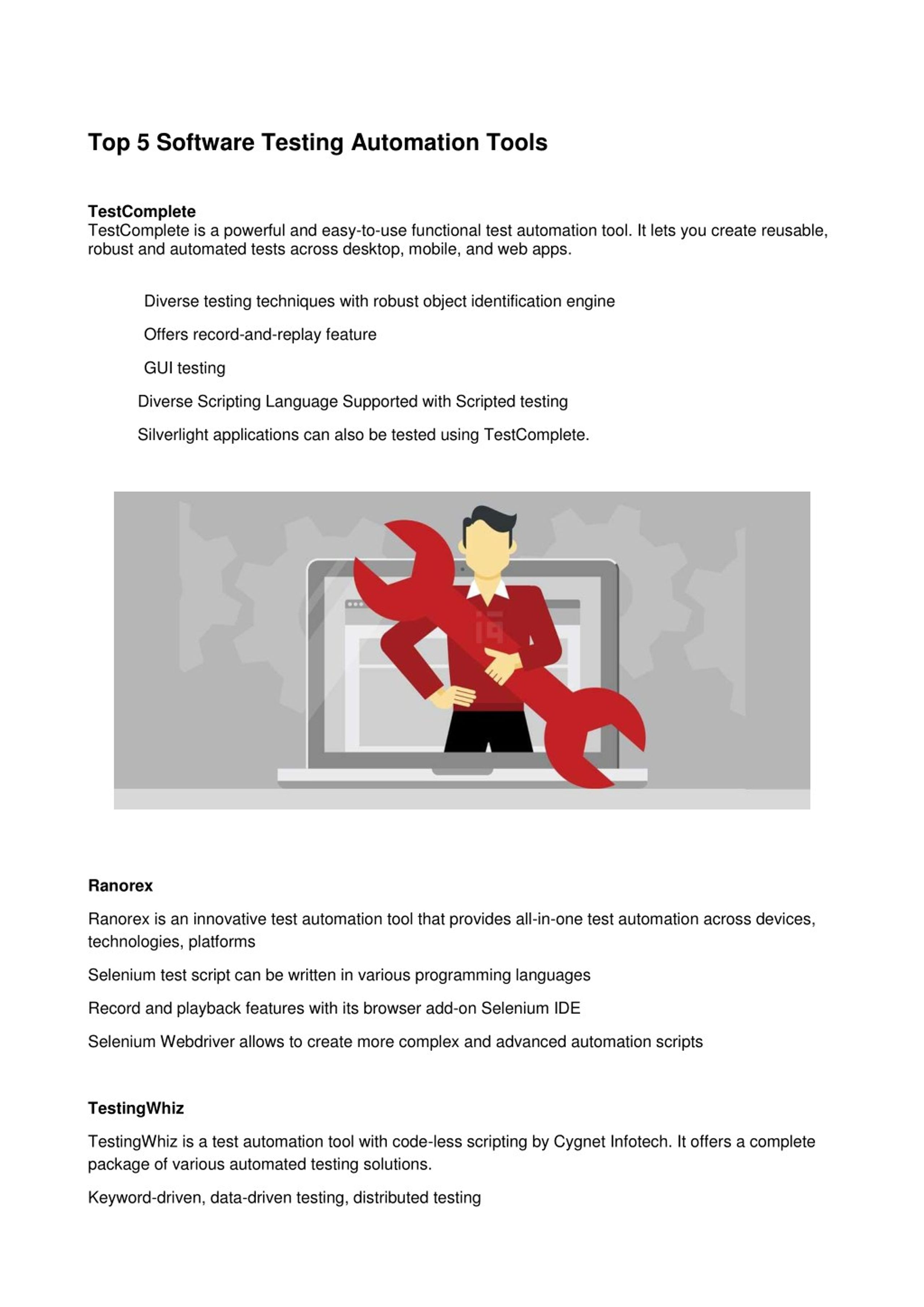 PPT - Top 5 Software Testing Automation Tools PowerPoint Presentation ...