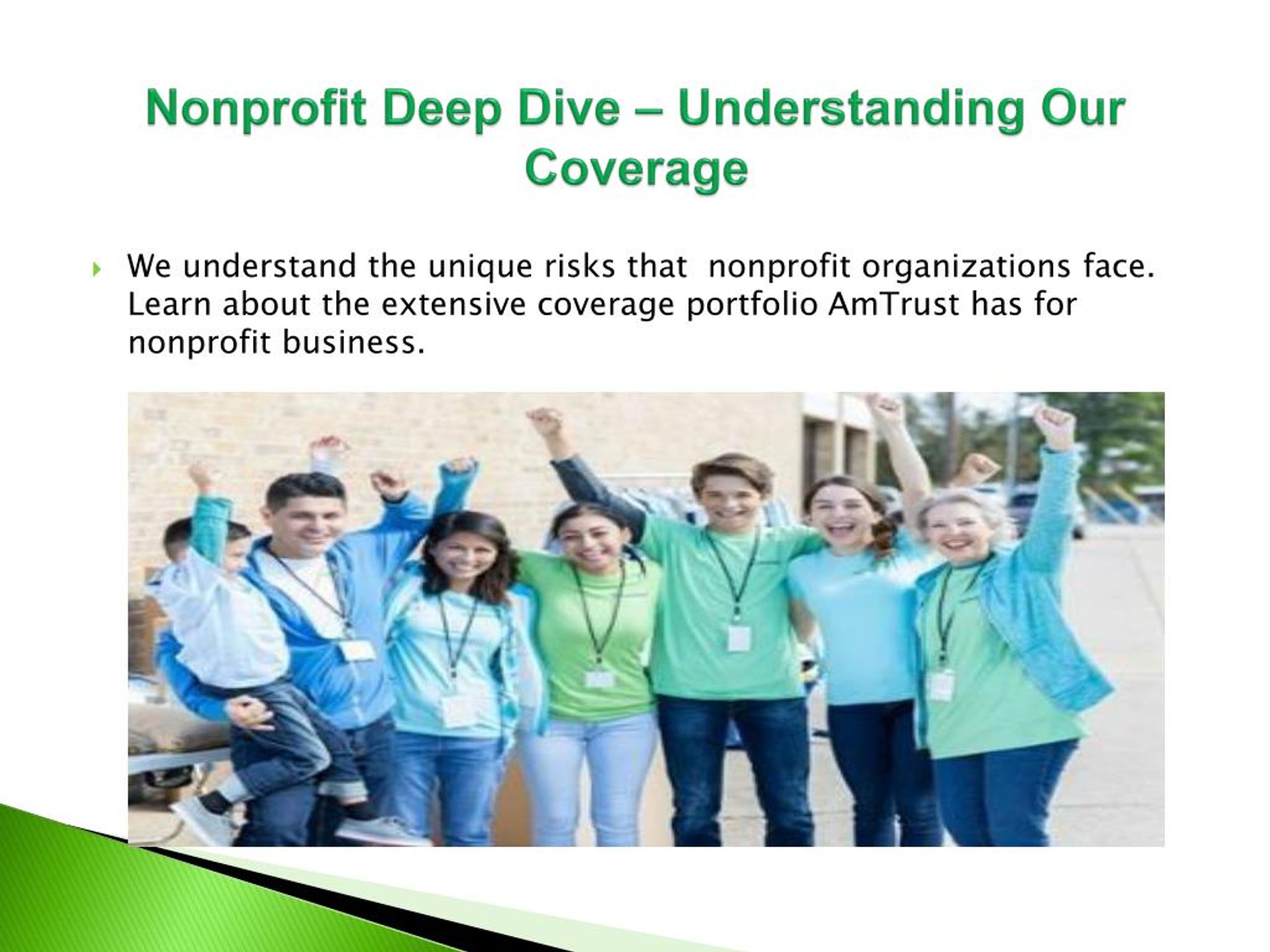 PPT - Nonprofit Deep Dive – Understanding Our Coverage PowerPoint ...