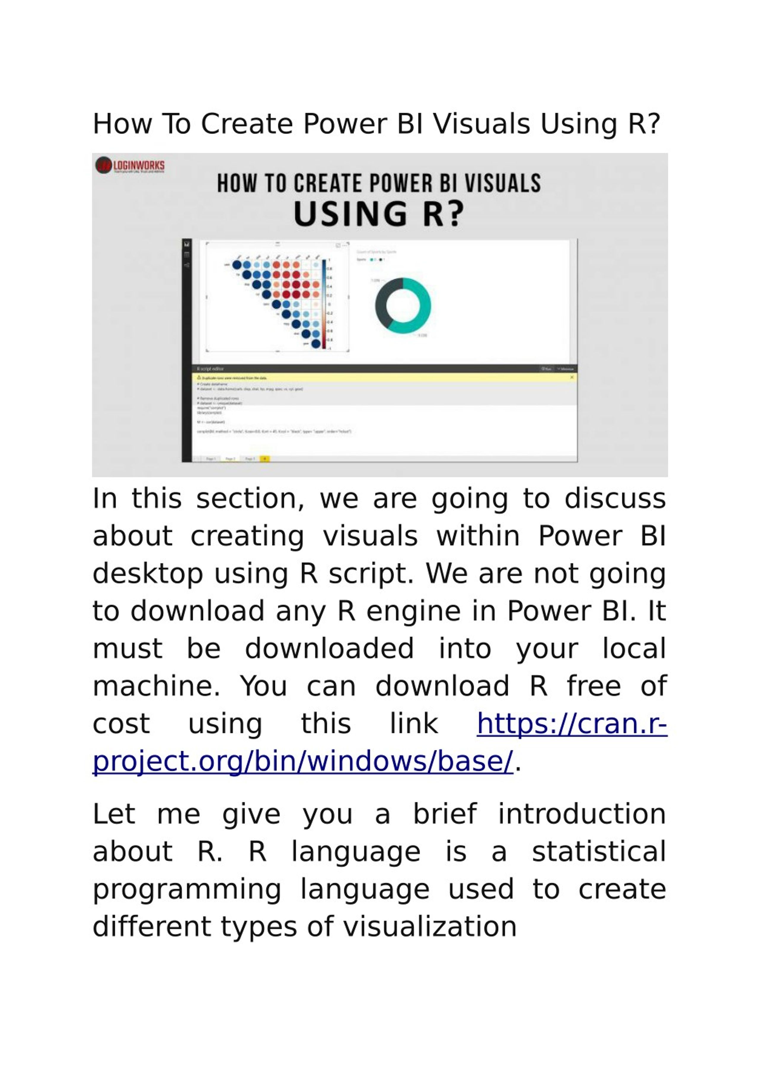 PPT - How To Create Power BI Visuals Using R? PowerPoint Presentation ...