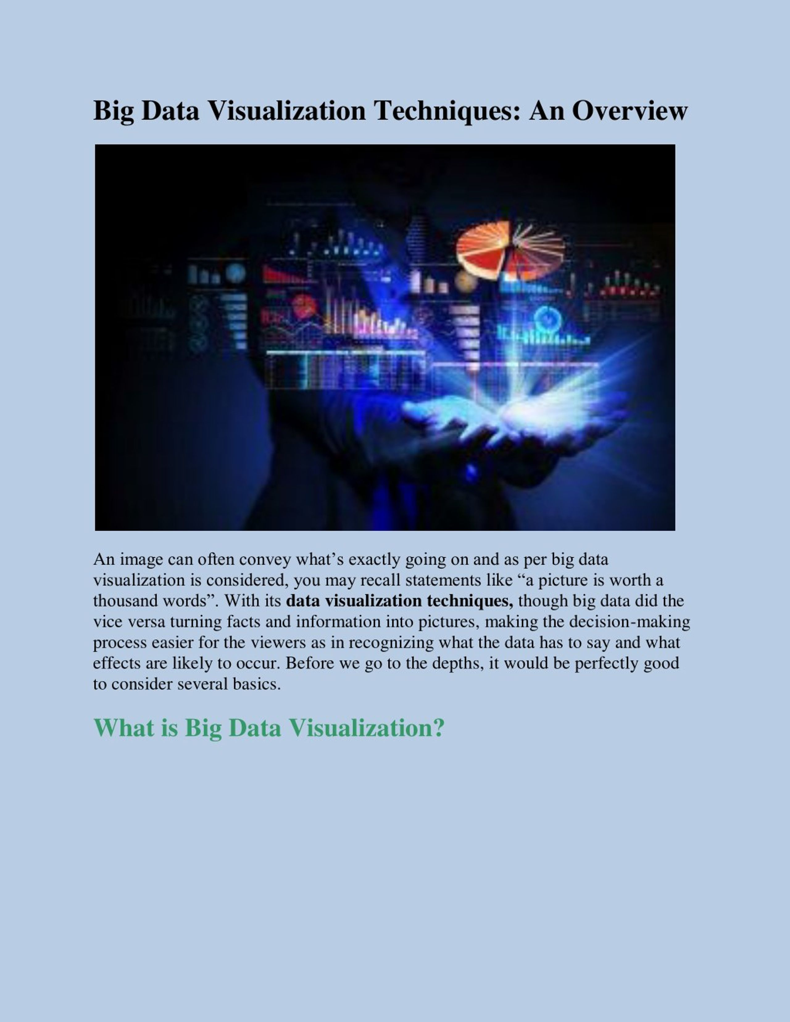 PPT - Big Data Visualization Techniques: An Overview PowerPoint ...