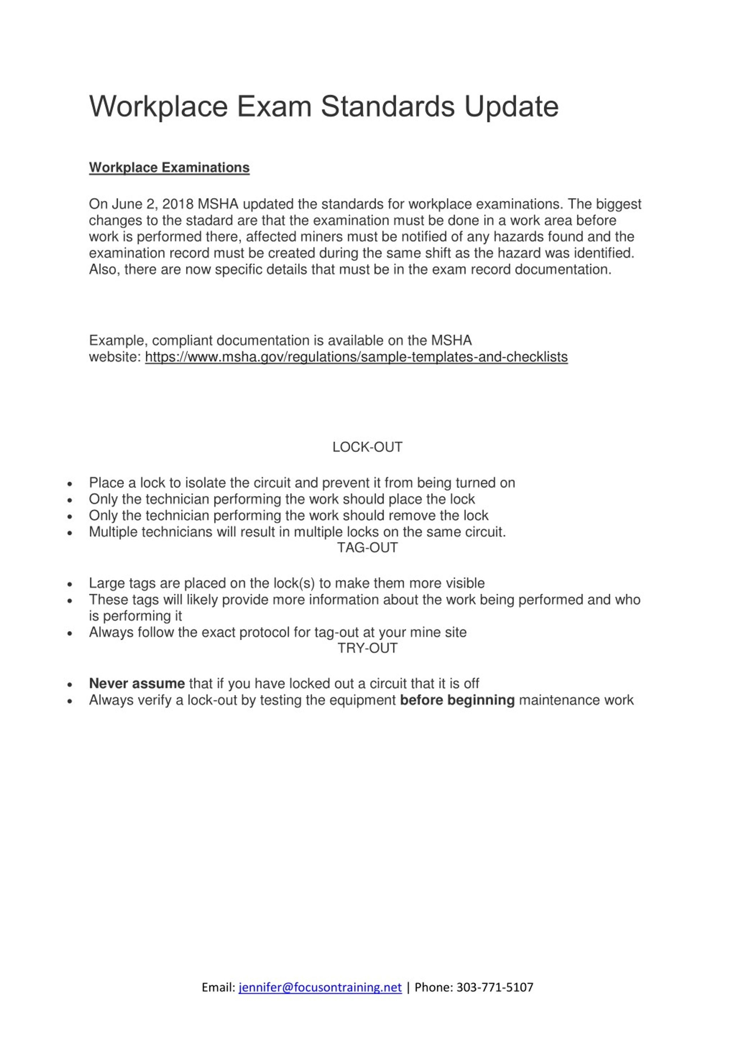 PPT - Workplace Exam Standards Update PowerPoint Presentation, free ...