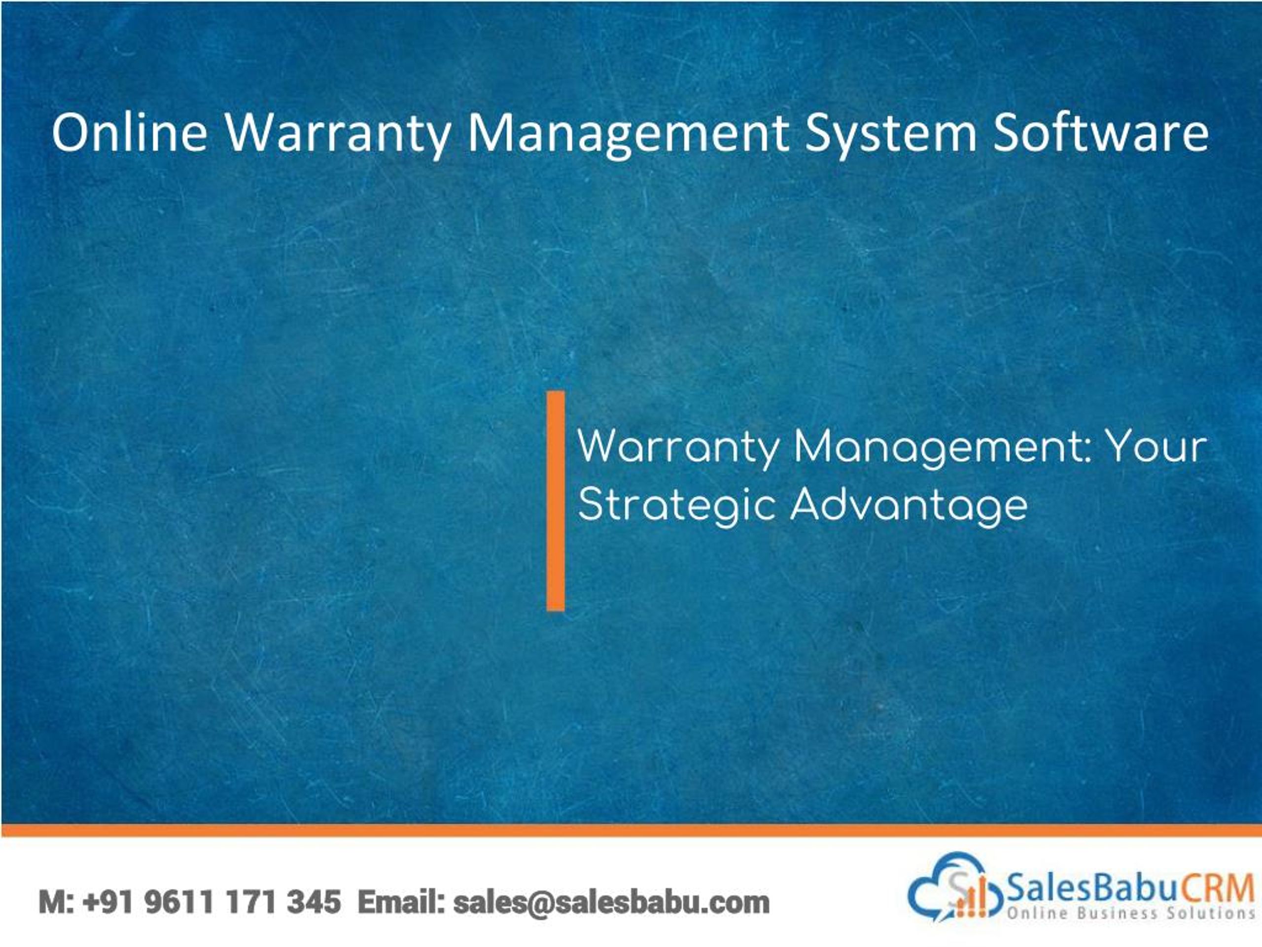 PPT - Online Warranty Management System Software PowerPoint ...