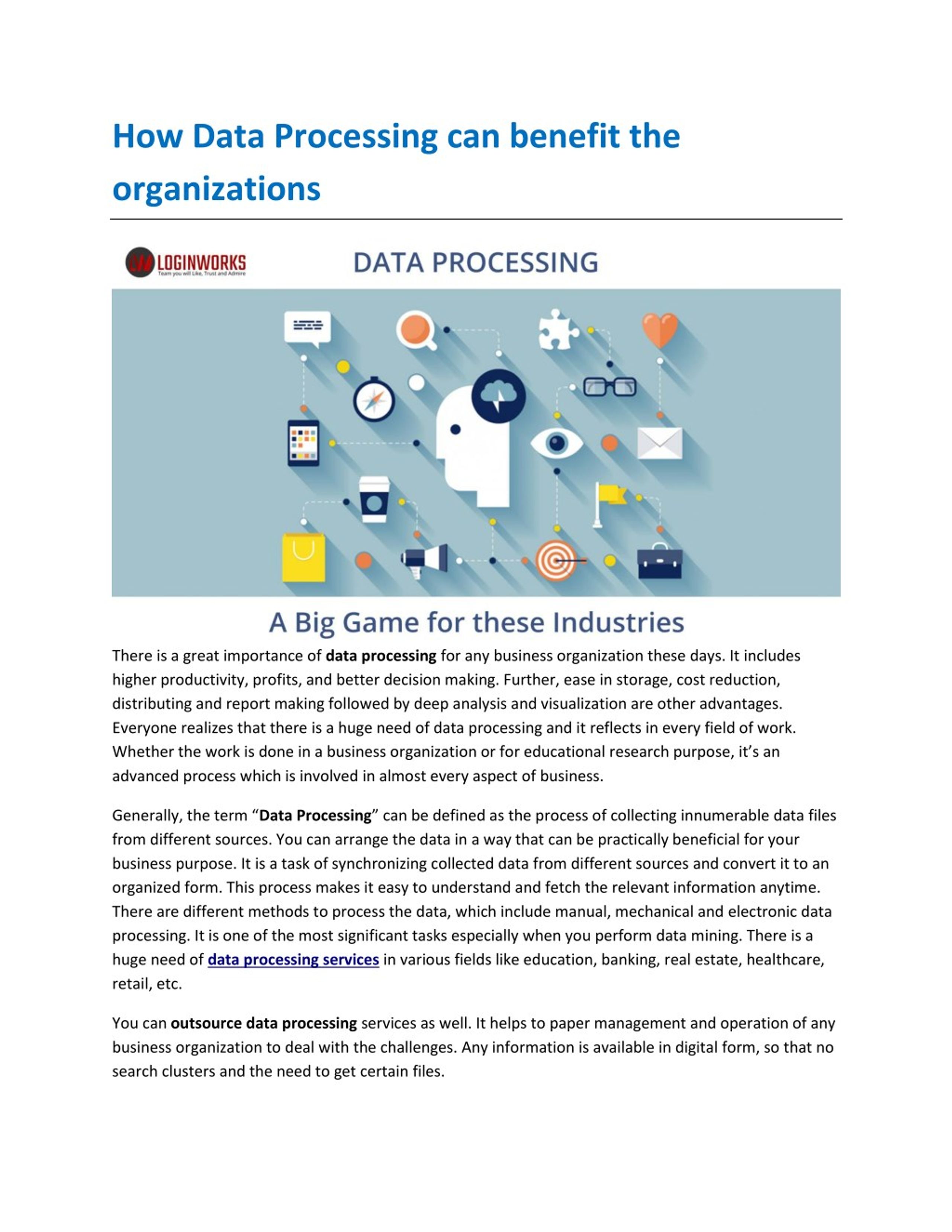PPT - How Data Processing can benefit the organizations PowerPoint ...