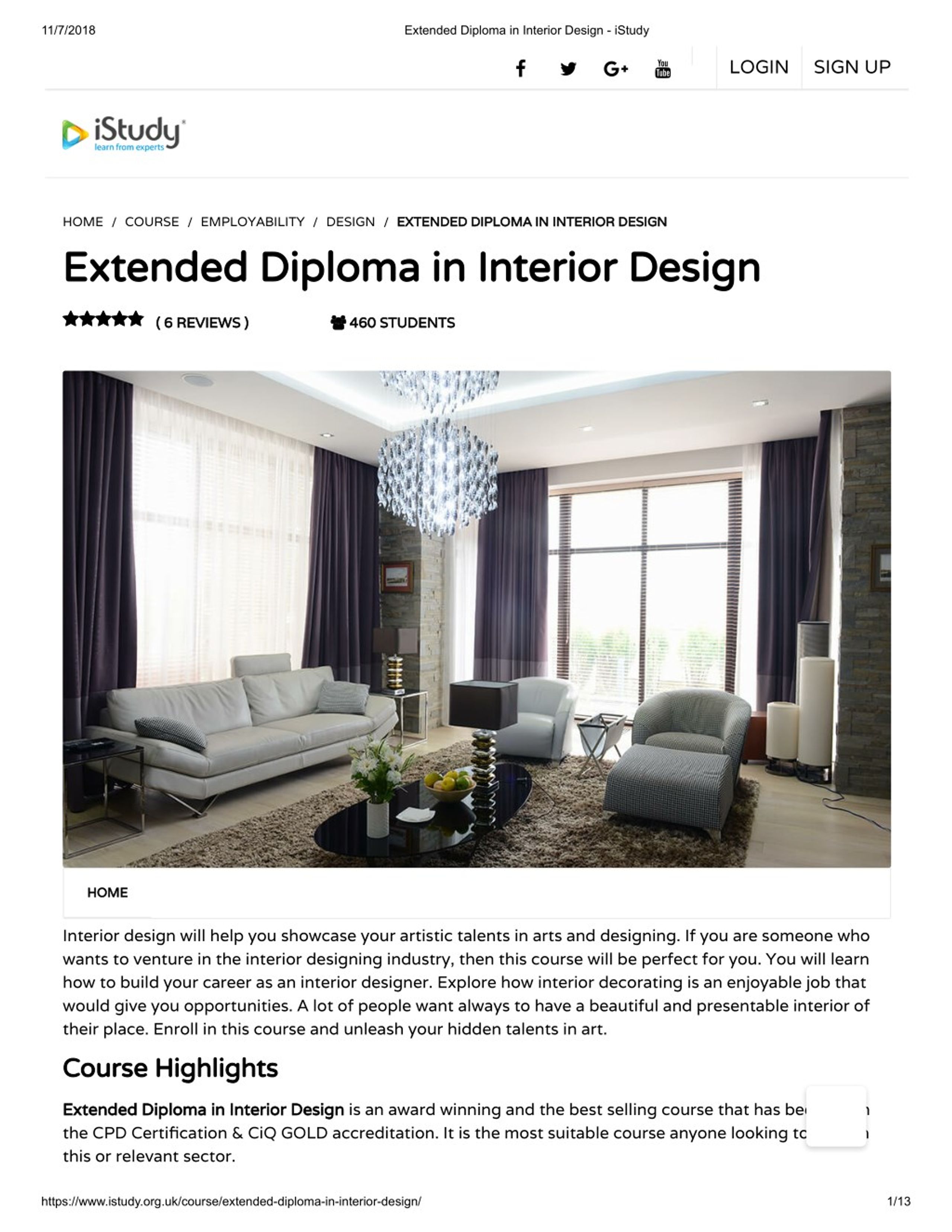 PPT - Extended Diploma in Interior Design - istudy PowerPoint ...