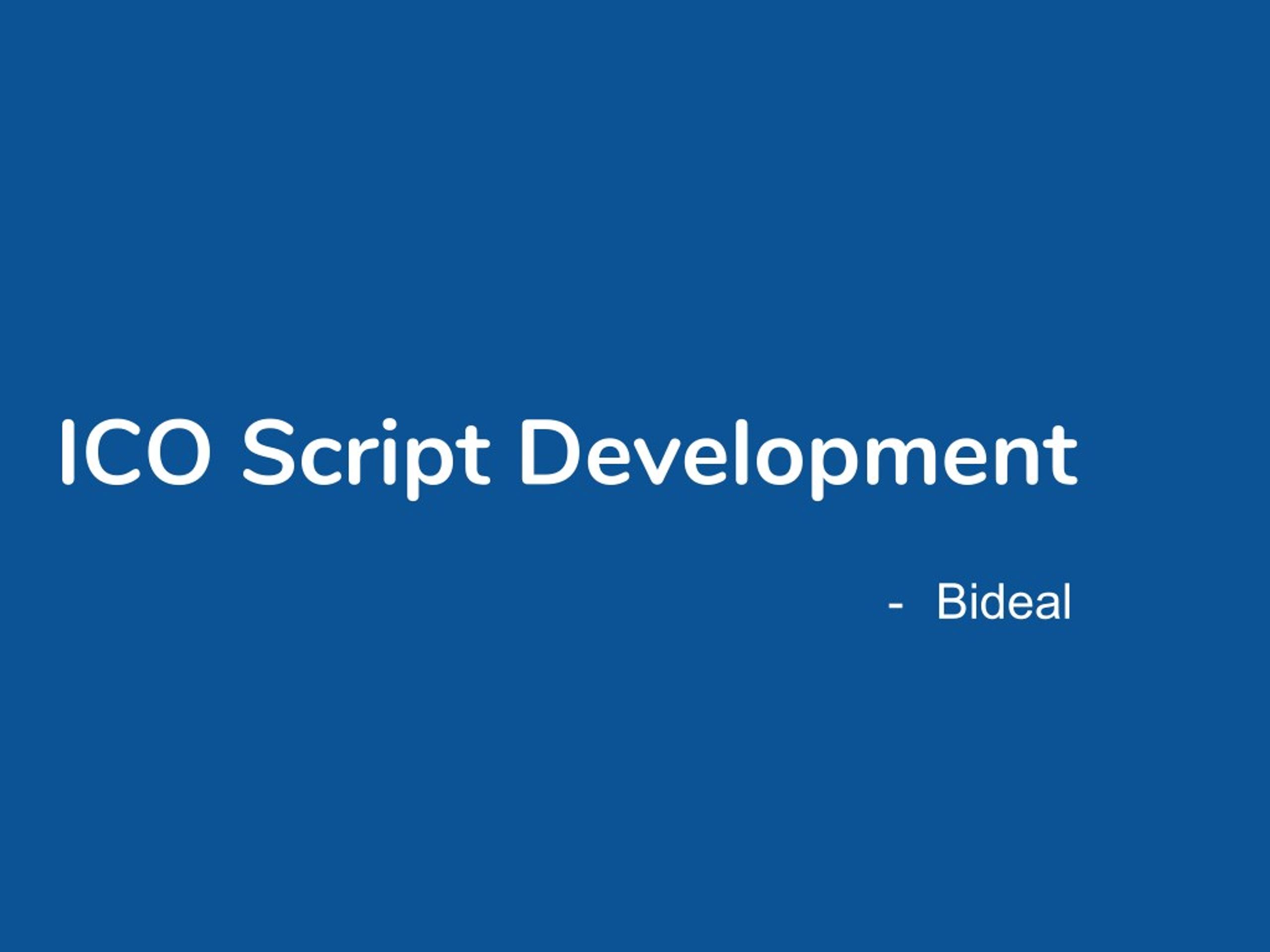 PPT - ICO Script PHP Development PowerPoint Presentation, free download ...