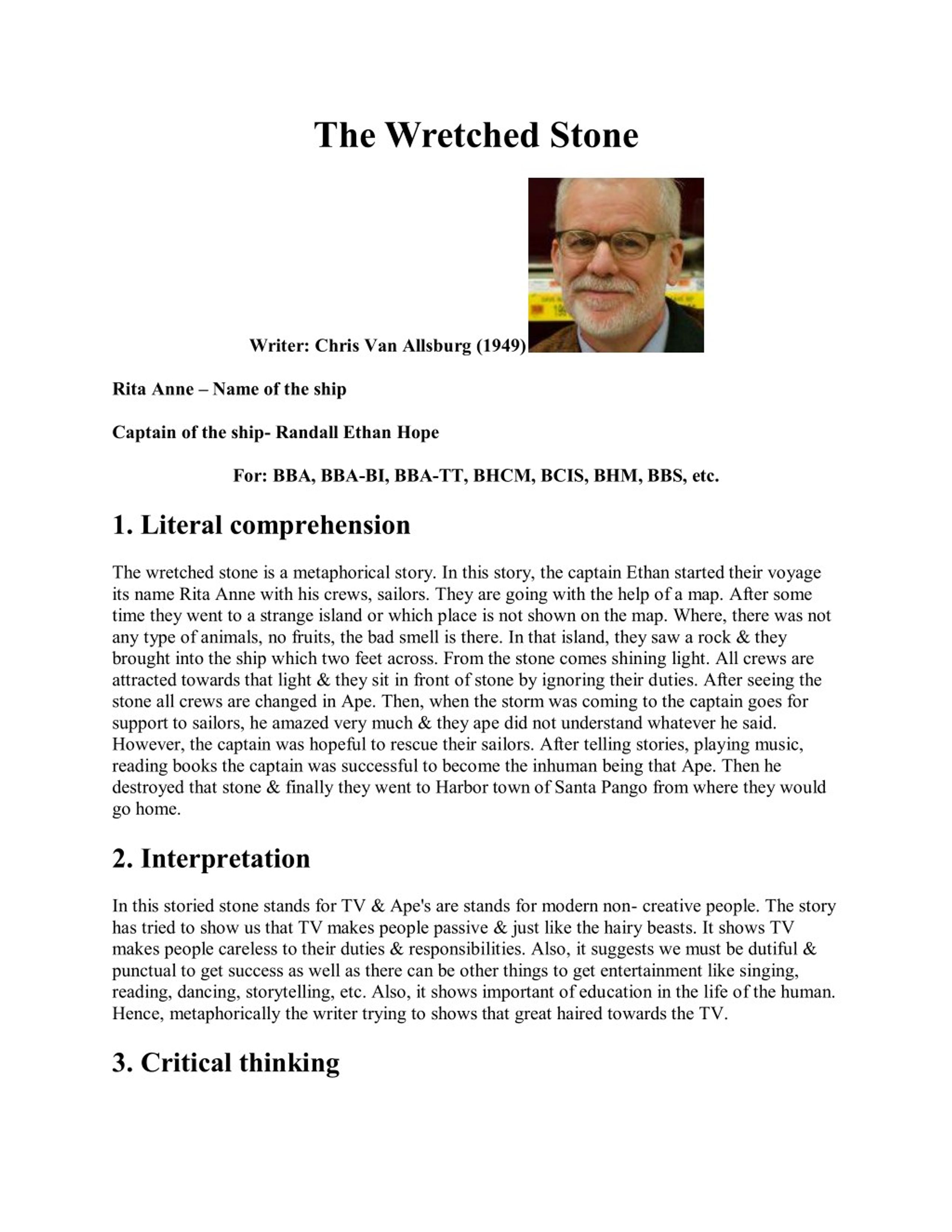PPT - The wretched stone PowerPoint Presentation, free download - ID ...