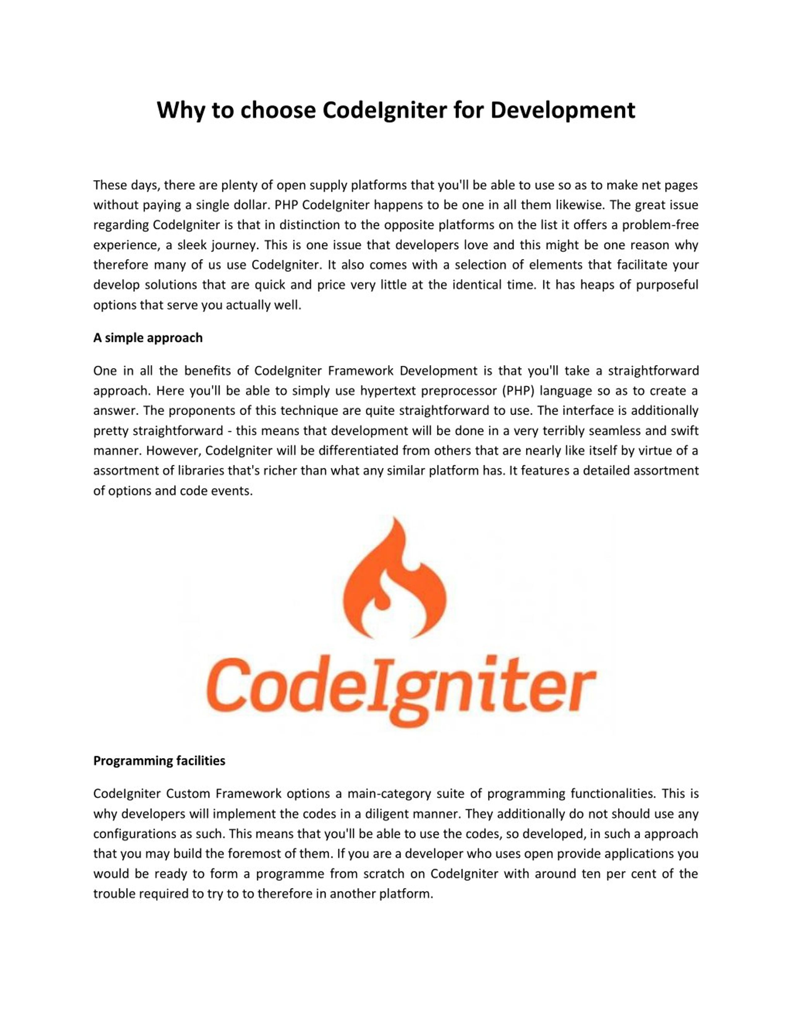 PPT - Why to choose CodeIgniter for Development PowerPoint Presentation - ID:8082837