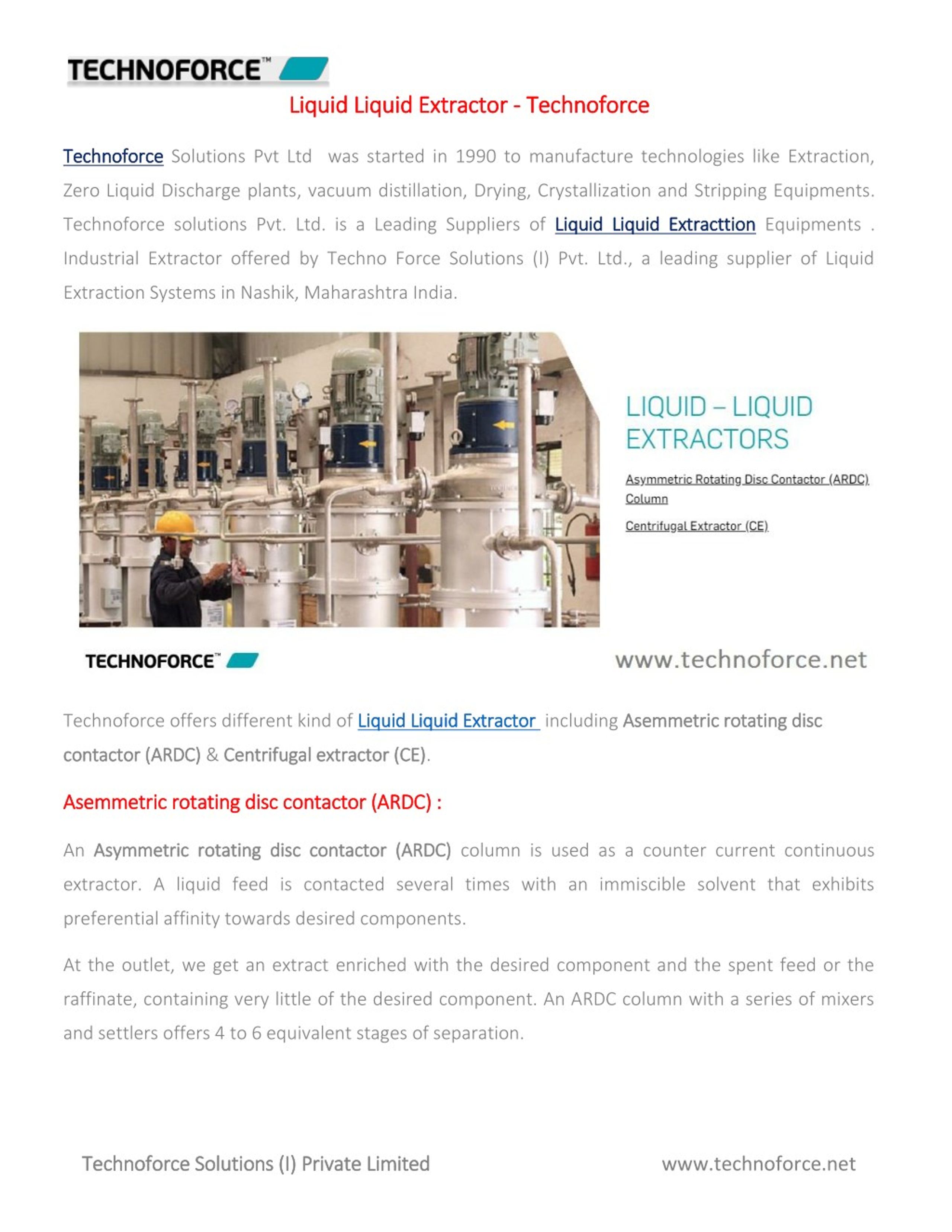 PPT - Liquid Liquid Extractor - Technoforce PowerPoint Presentation, free download - ID:8087561