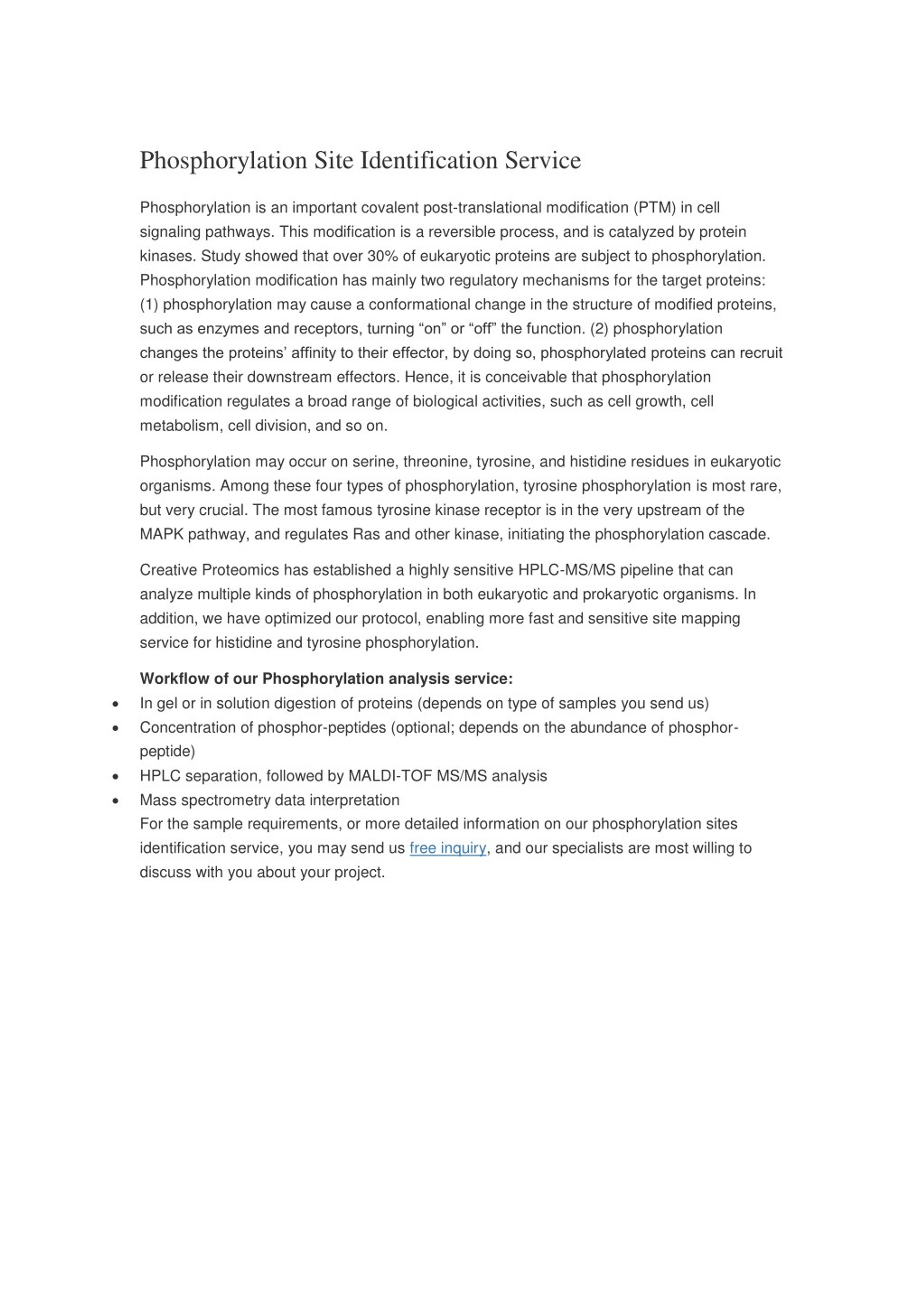 PPT - Phosphorylation Site Identification Service PowerPoint ...