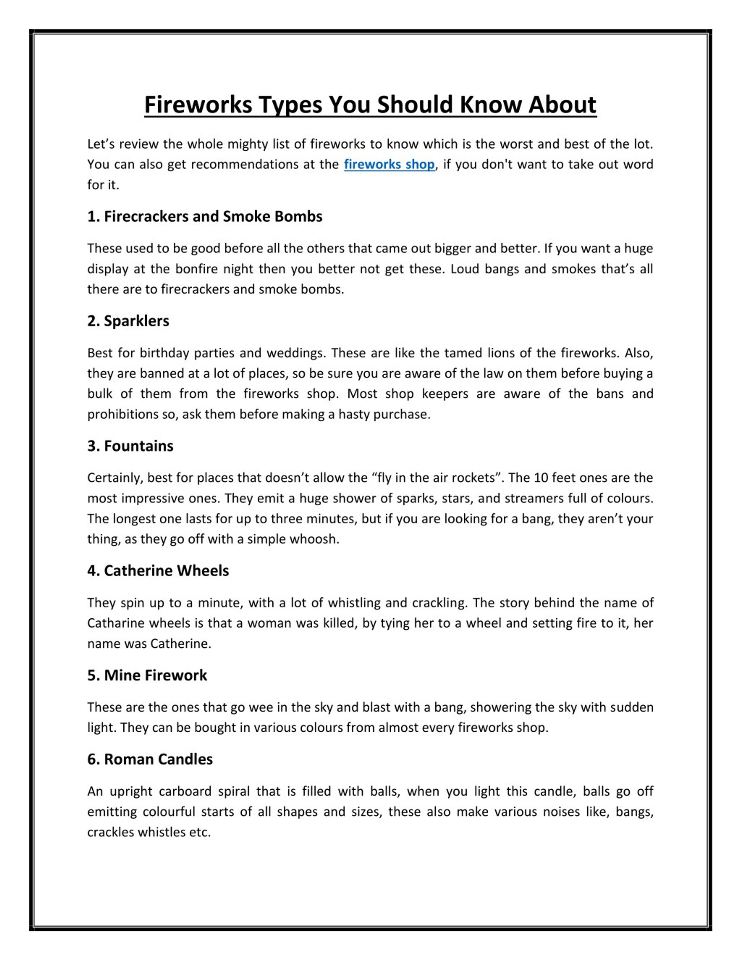 PPT - Fireworks Types You Should Know About PowerPoint Presentation ...