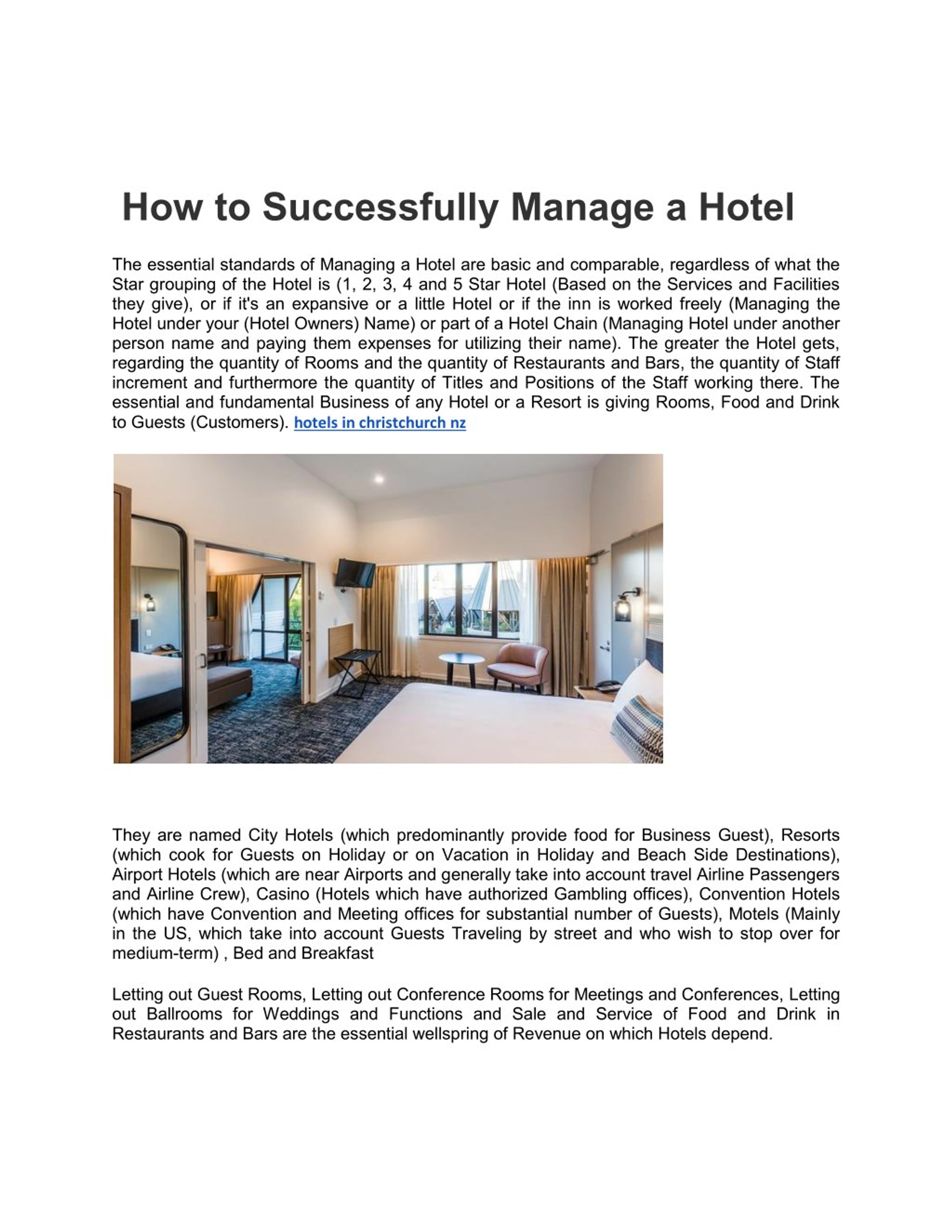 PPT - How to Successfully Manage a Hotel PowerPoint Presentation, free ...