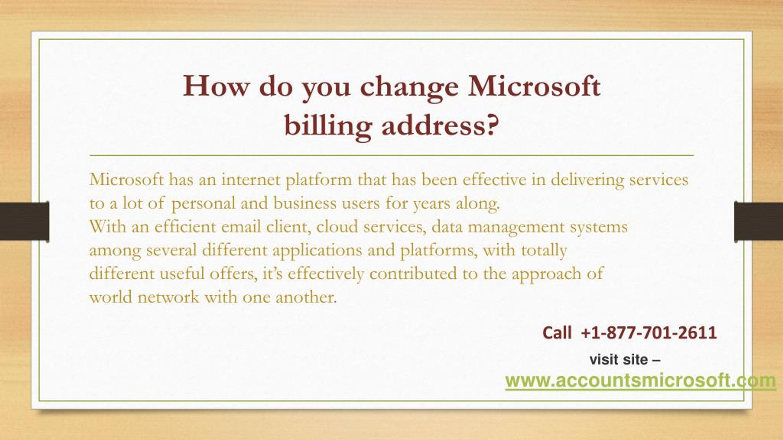 PPT - How do you change Microsoft billing address? PowerPoint ...