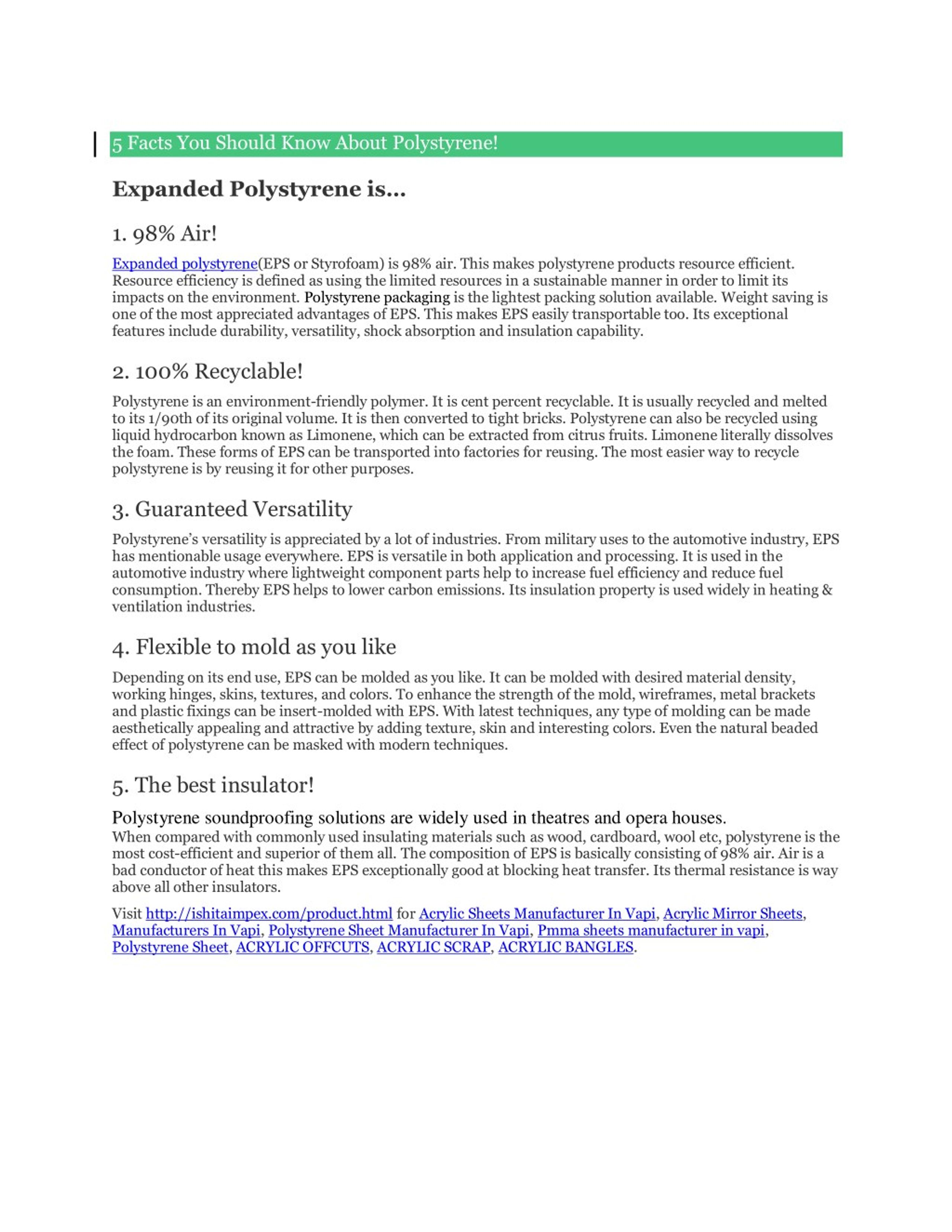 PPT - 5 Facts You Should Know About Polystyrene! PowerPoint ...
