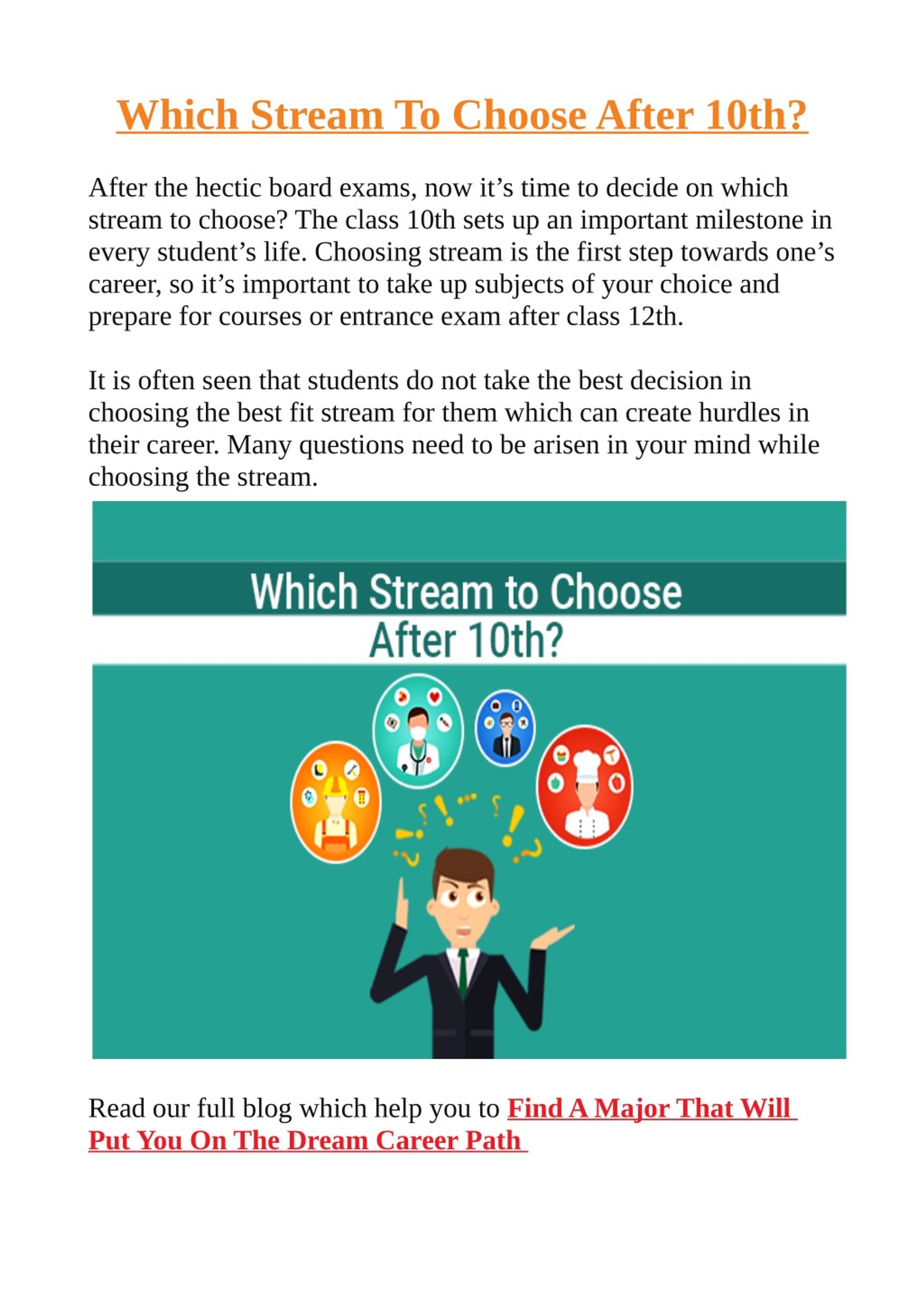 PPT - Which Stream To Choose After 10th? PowerPoint Presentation, free ...