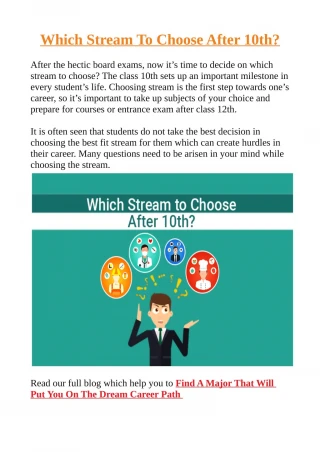 PPT - Choosing Best stream after 10th PowerPoint Presentation, free ...