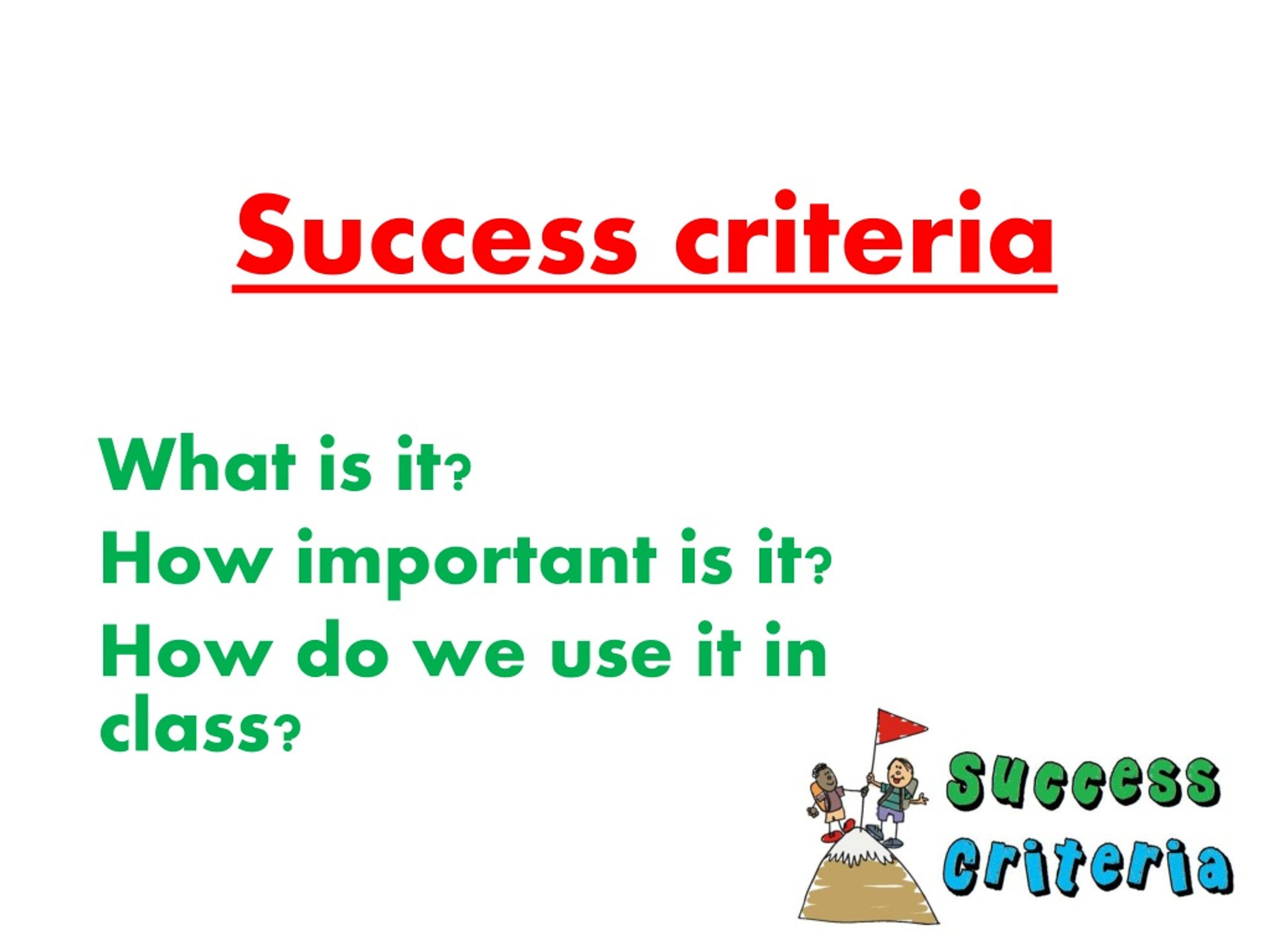 PPT - Success criteria PowerPoint Presentation, free download - ID:810332