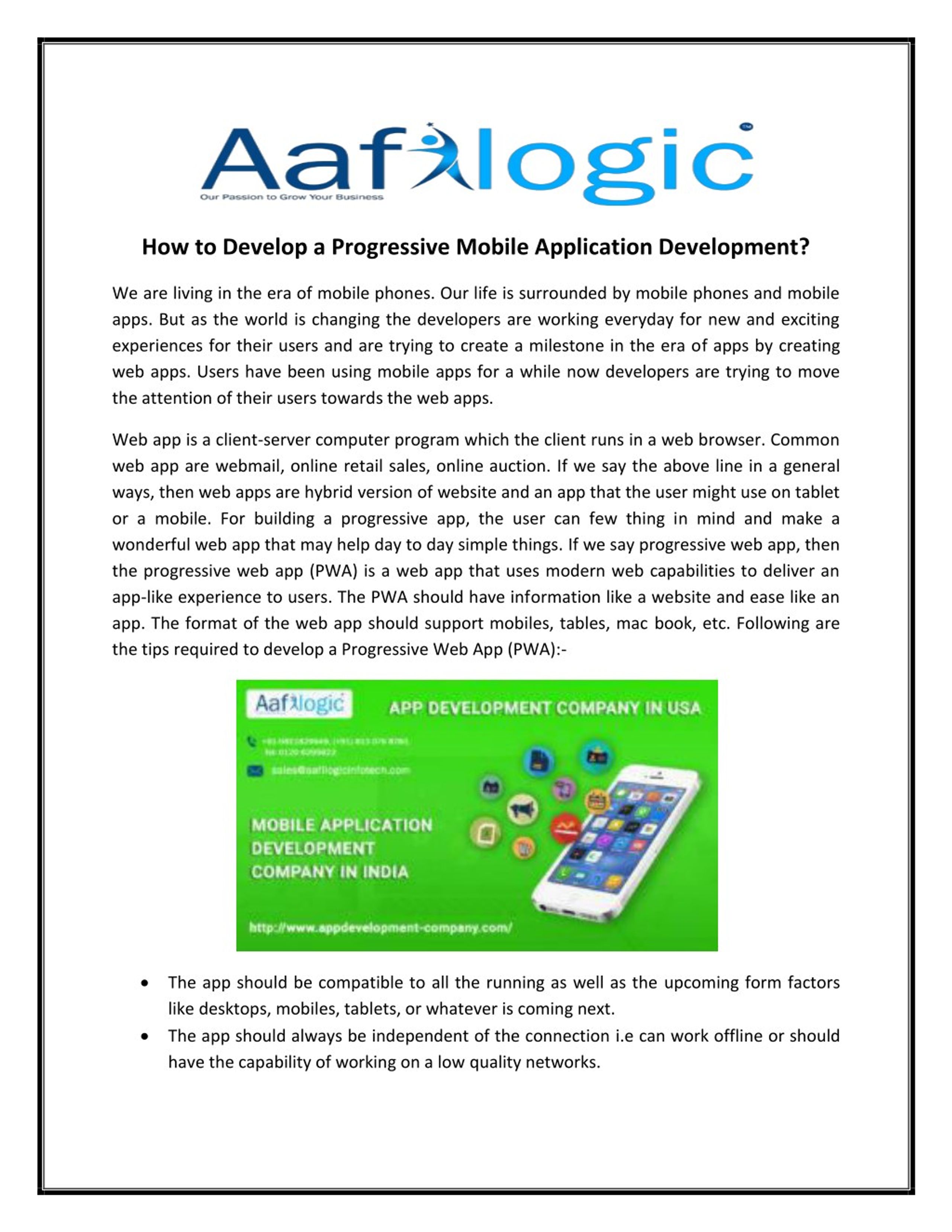 PPT - How to Develop a Progressive Mobile Application Development ...