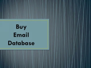 PPT - Email Marketing Techniques - E Database Marketing PowerPoint ...