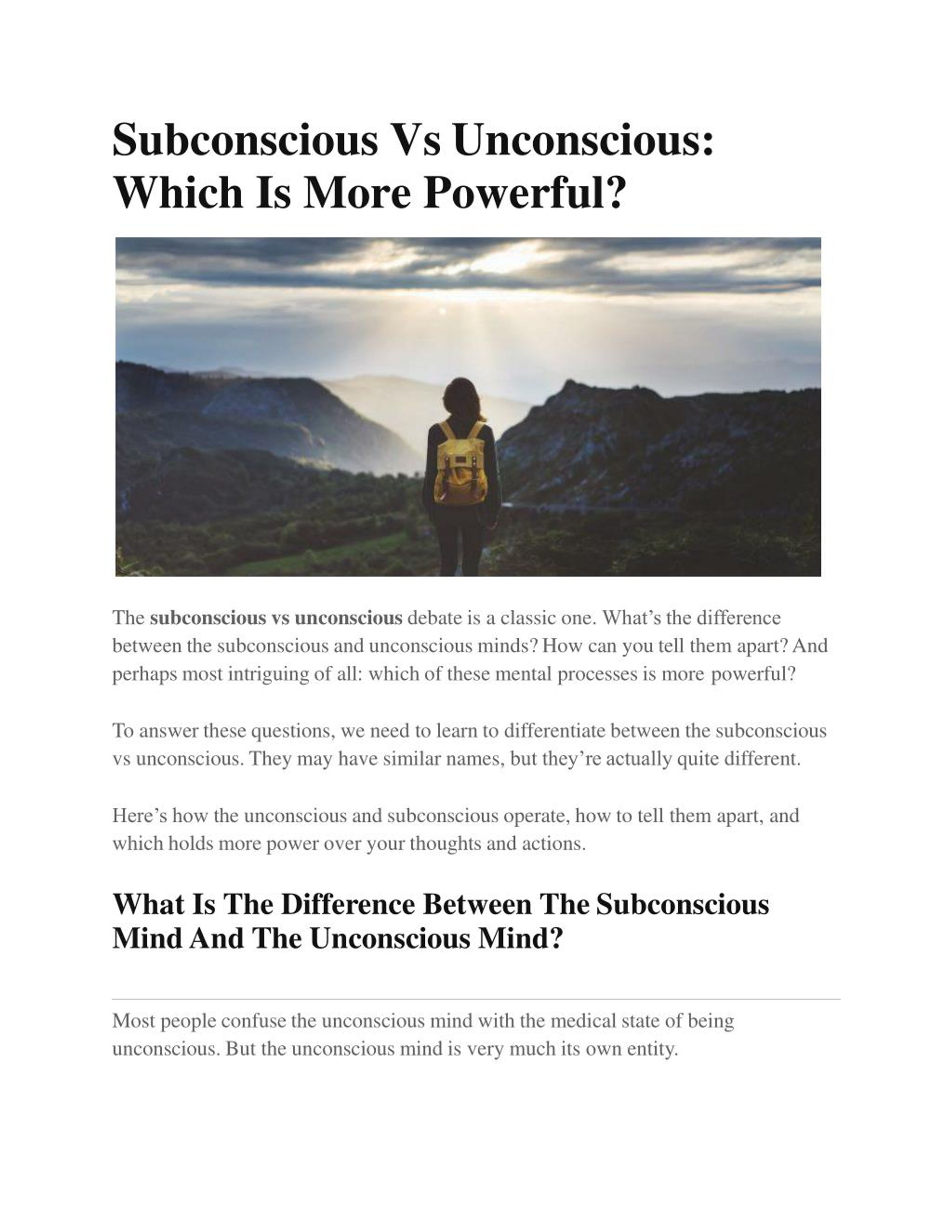 PPT - Subconscious vs Unconscious PowerPoint Presentation, free ...