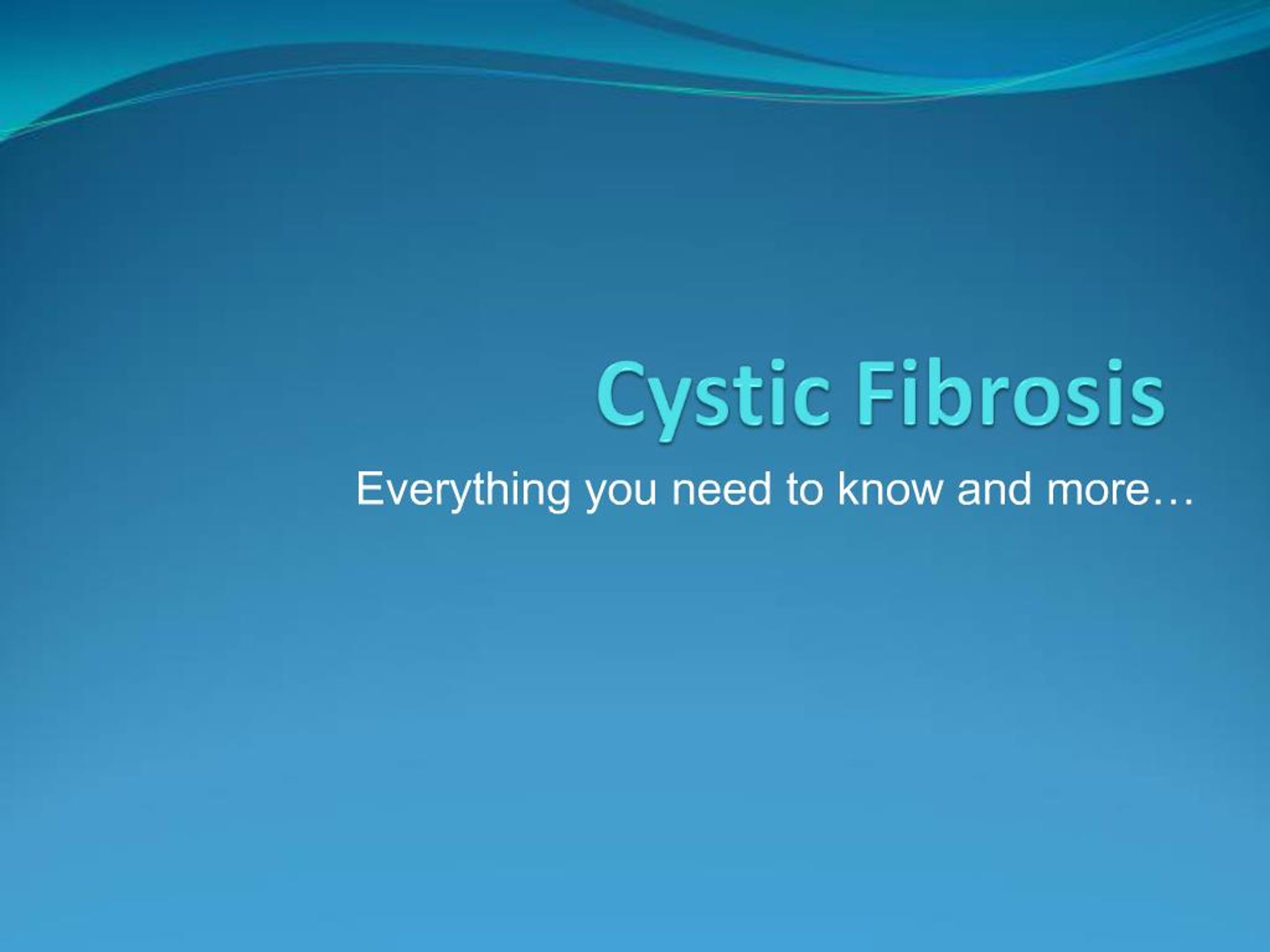 PPT - Cystic Fibrosis PowerPoint Presentation, free download - ID:811975