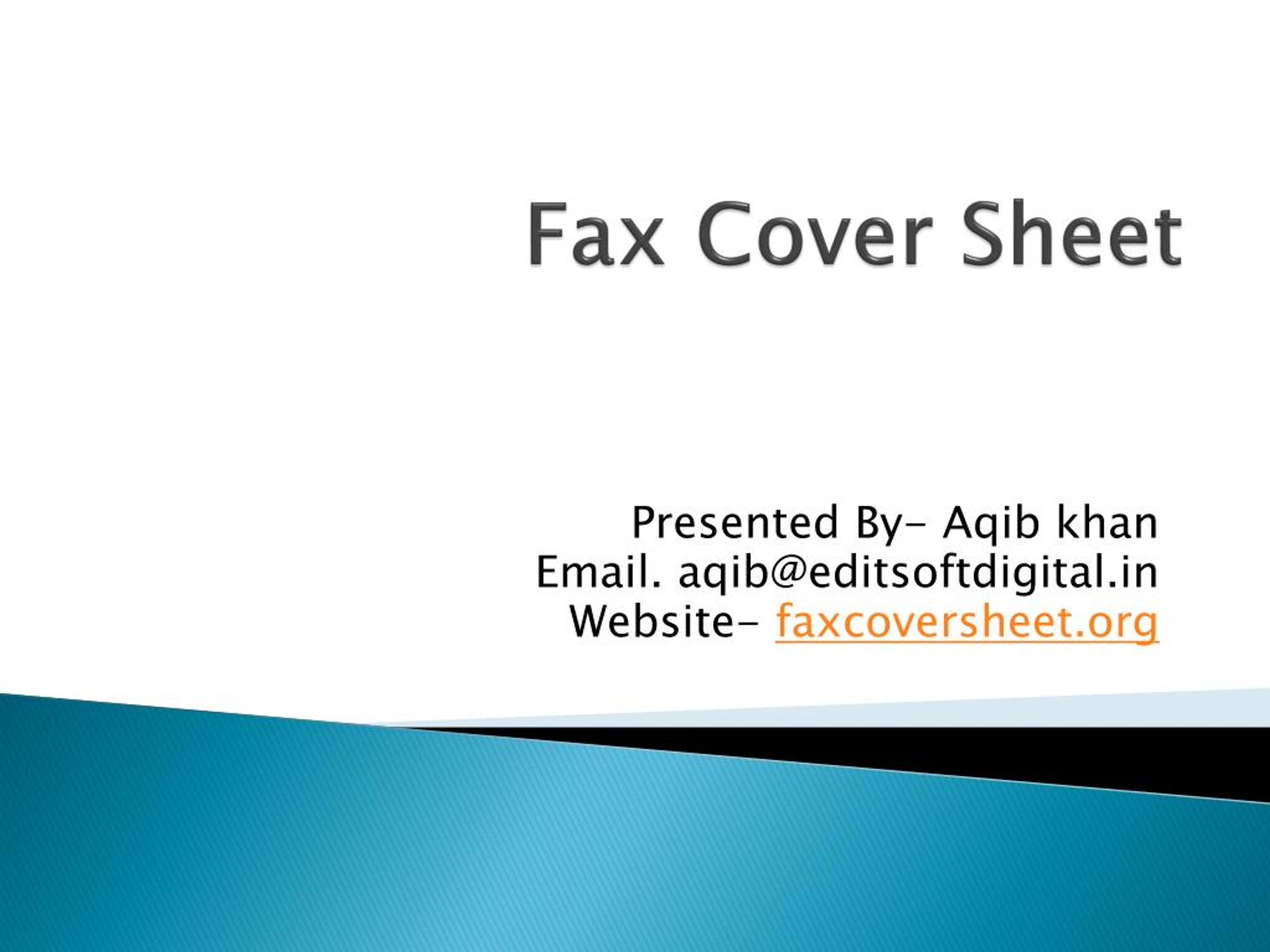 PPT - Printable Fax Cover Sheet Template PowerPoint Presentation, free ...