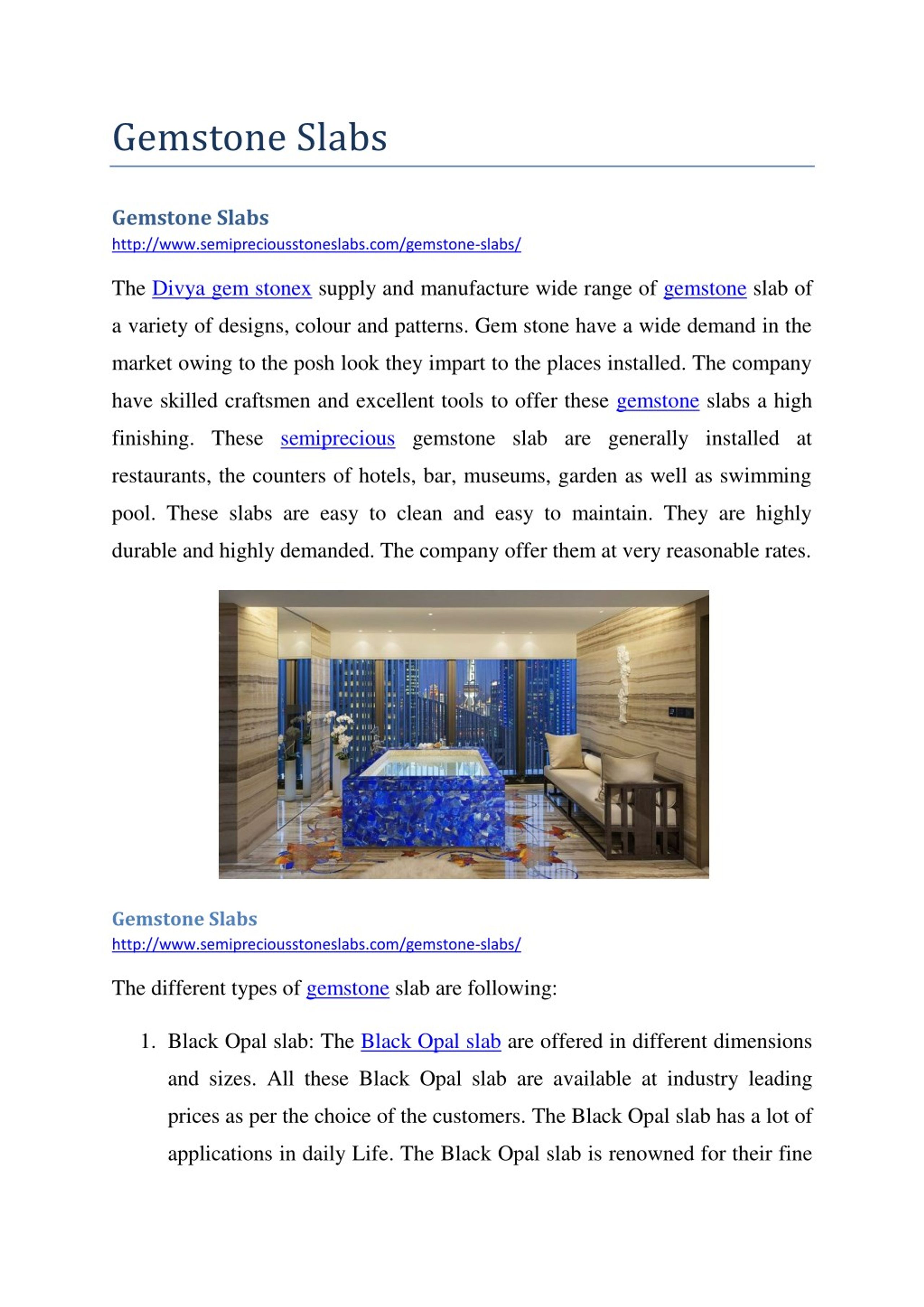PPT - Gemstone Slabs PowerPoint Presentation, free download - ID:8124982
