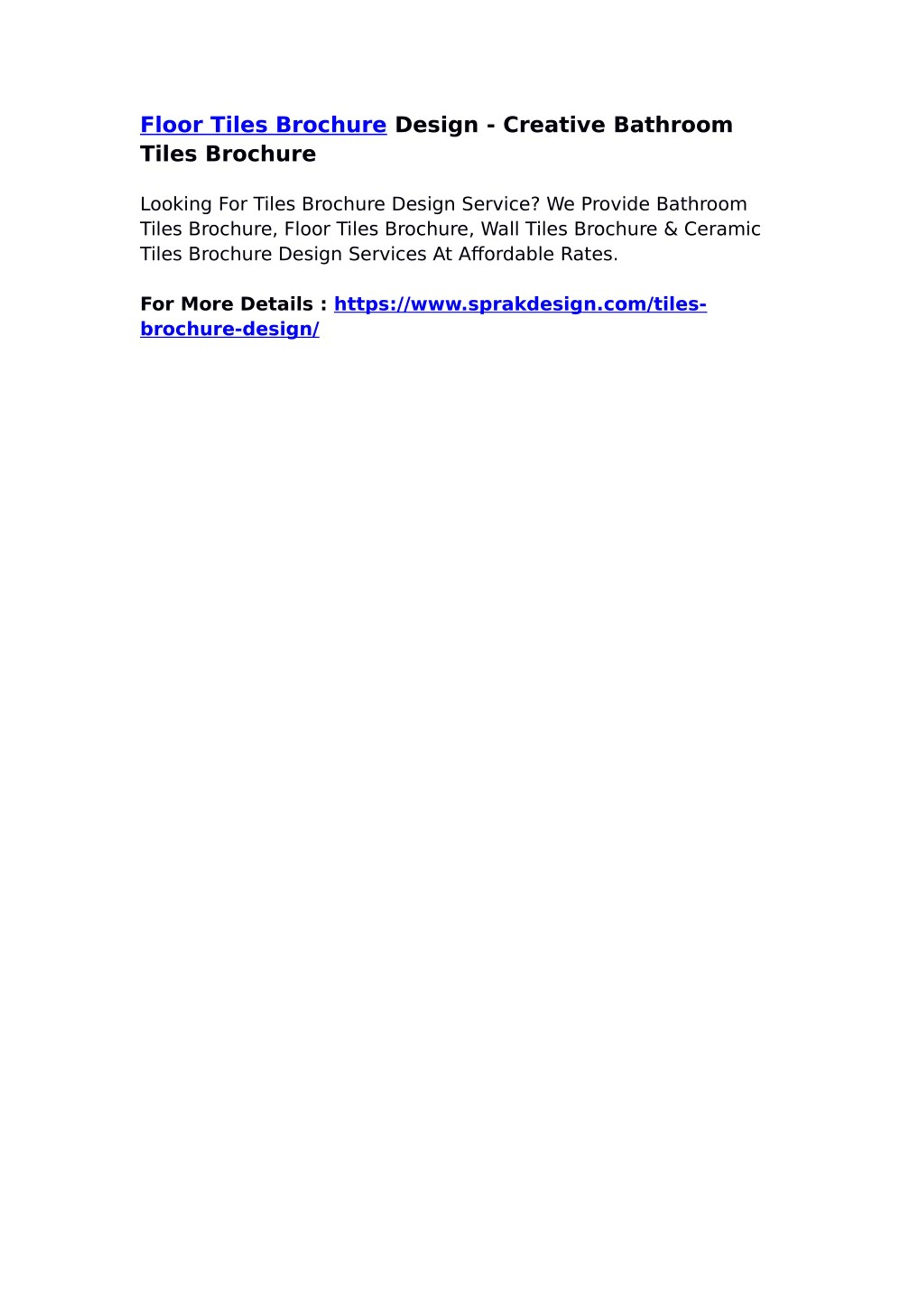 PPT - Tiles Brochure Design - Creative Bathroom Tiles Brochure ...