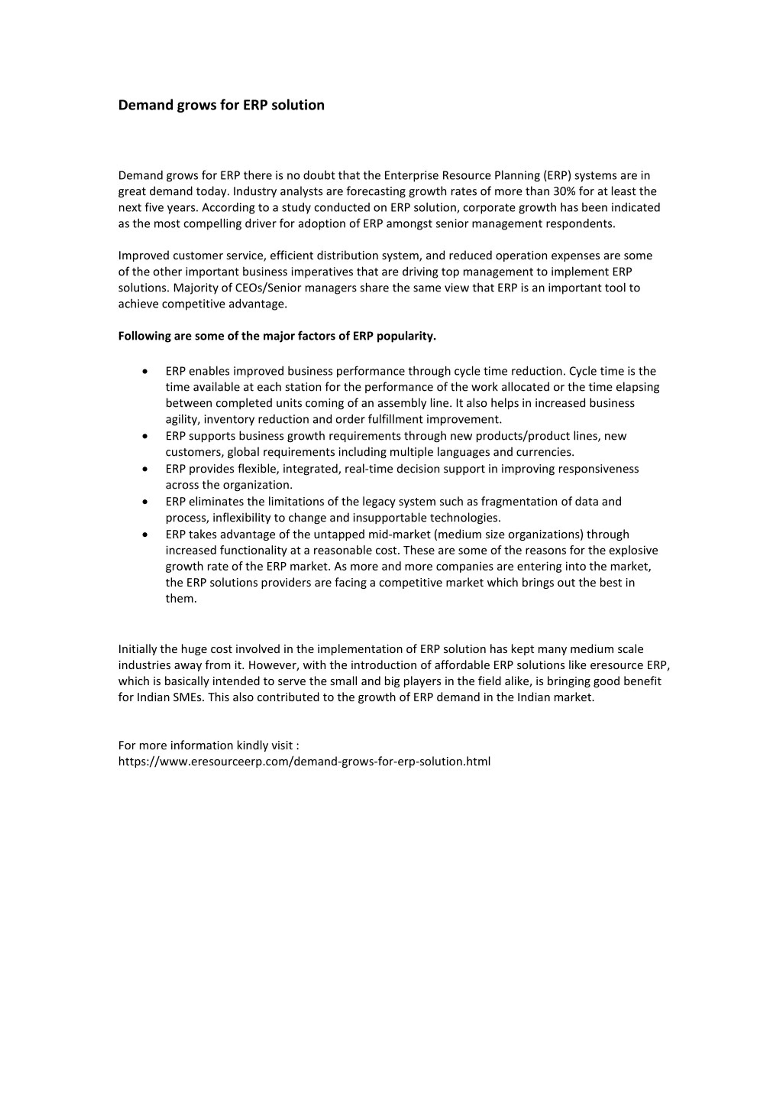 PPT - Demand grows for ERP solution PowerPoint Presentation, free ...