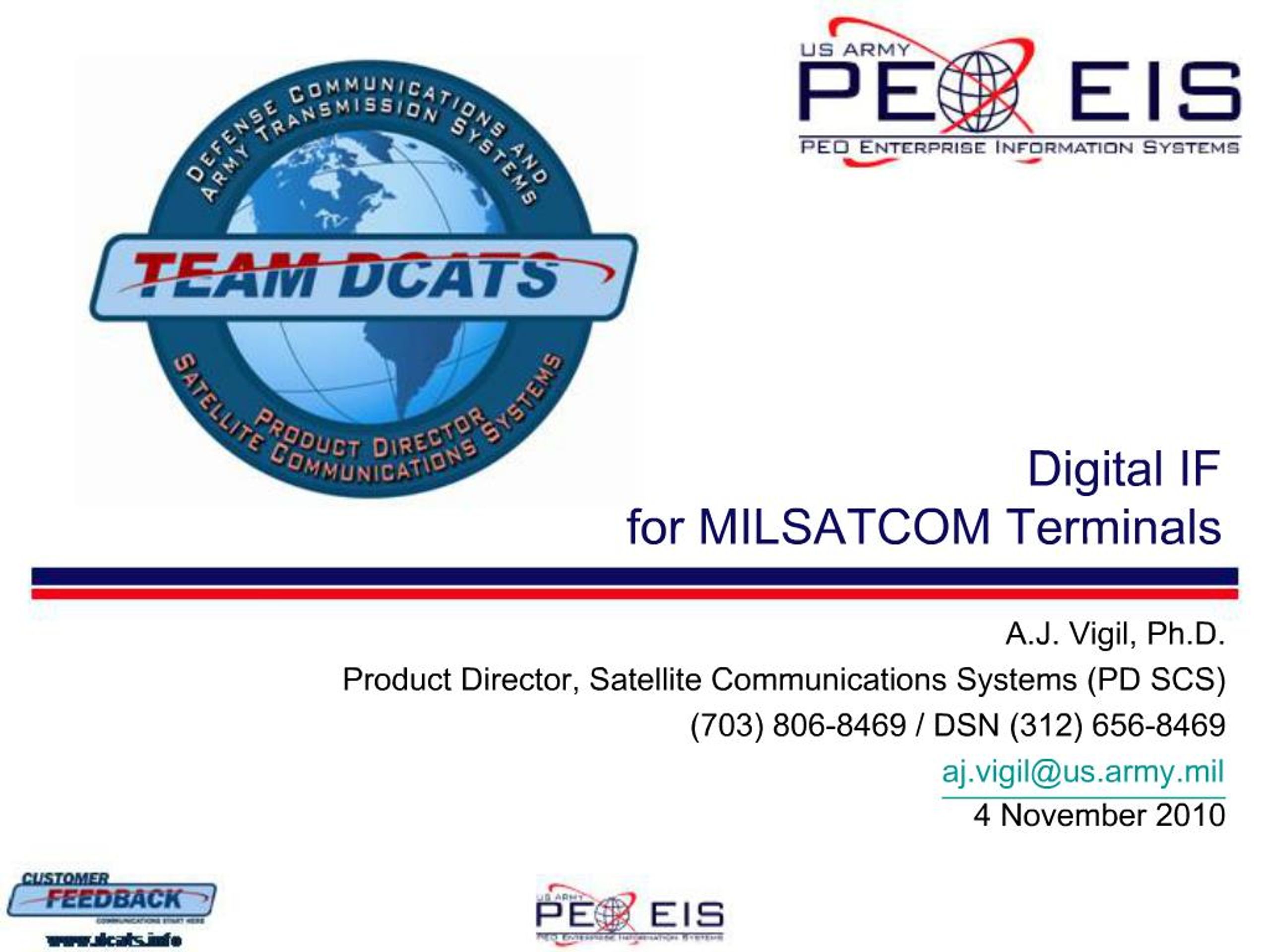 PPT - Digital IF for MILSATCOM Terminals PowerPoint Presentation, free ...
