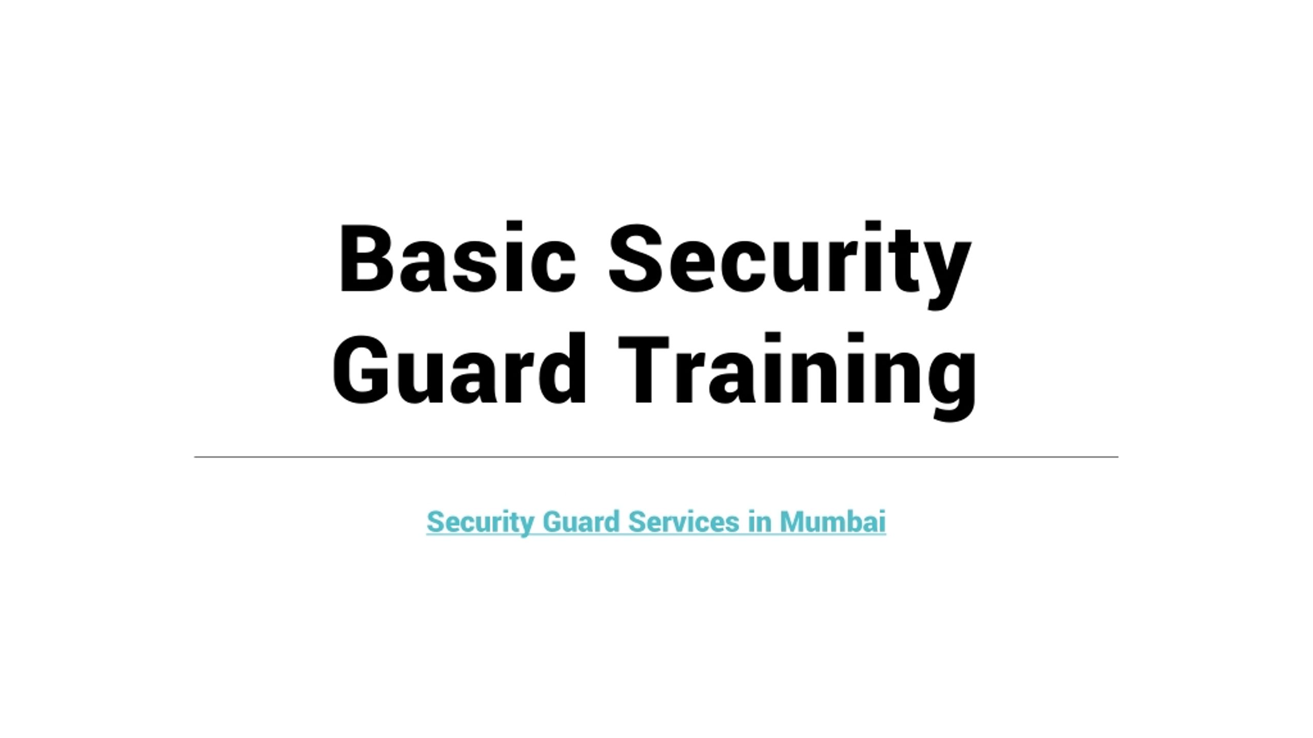 PPT - Basic Security Guard Training PowerPoint Presentation, free ...