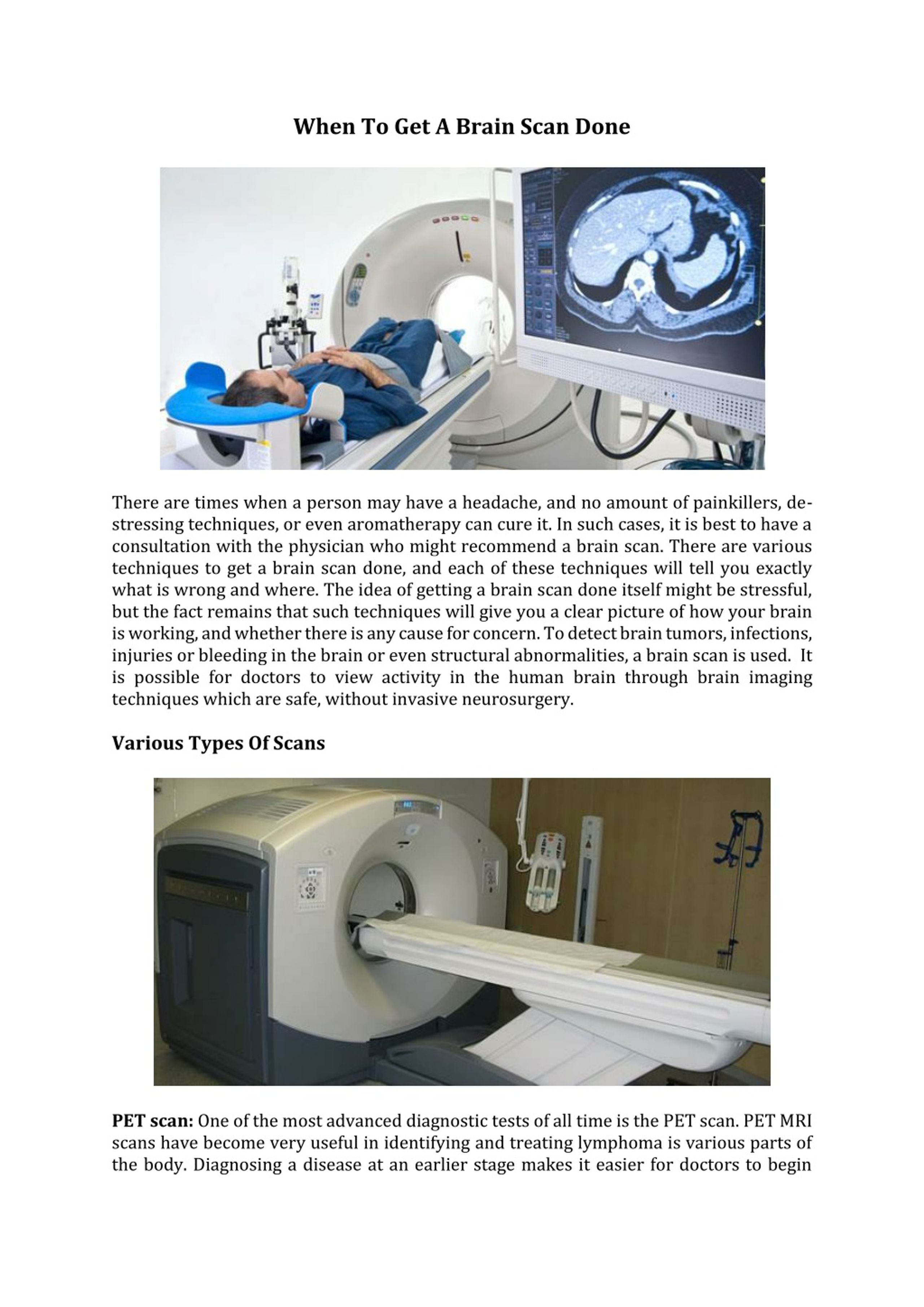 PPT - When To Get A Brain Scan Done PowerPoint Presentation, free ...