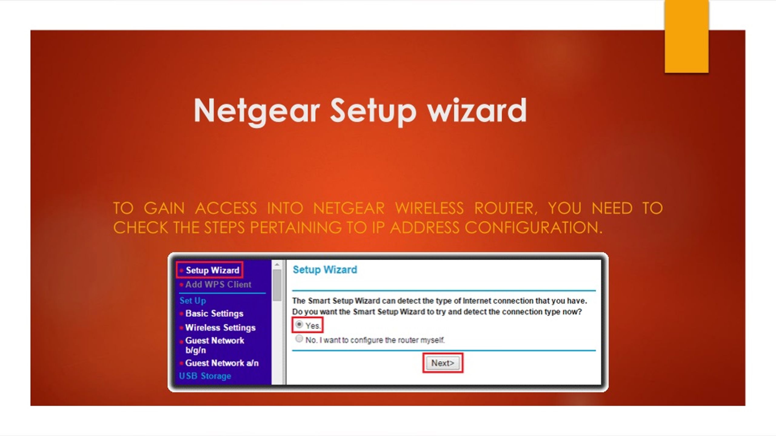 PPT - Netgear Setup wizard PowerPoint Presentation, free download - ID ...