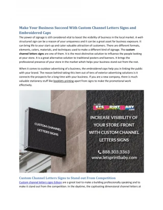 PPT - Design Custom Channel Letter Signs for Your Business PowerPoint ...