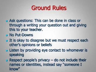 PPT - CLASSROOM GROUND RULES PowerPoint Presentation, free download ...