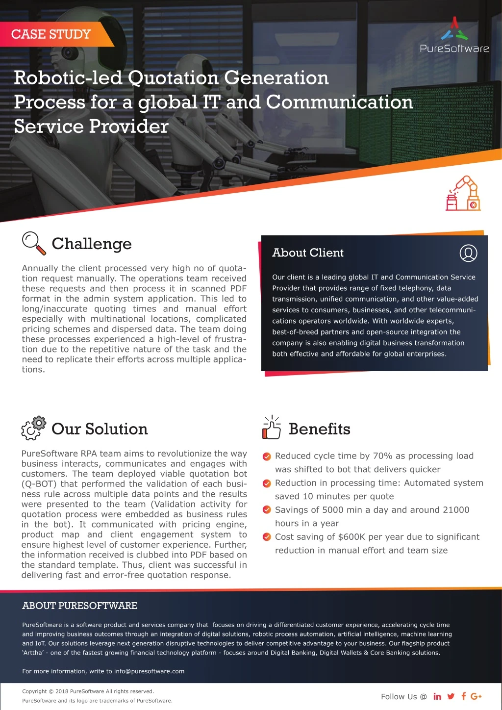 PPT - Robotic-led Quotation Generation Process for a global IT and ...