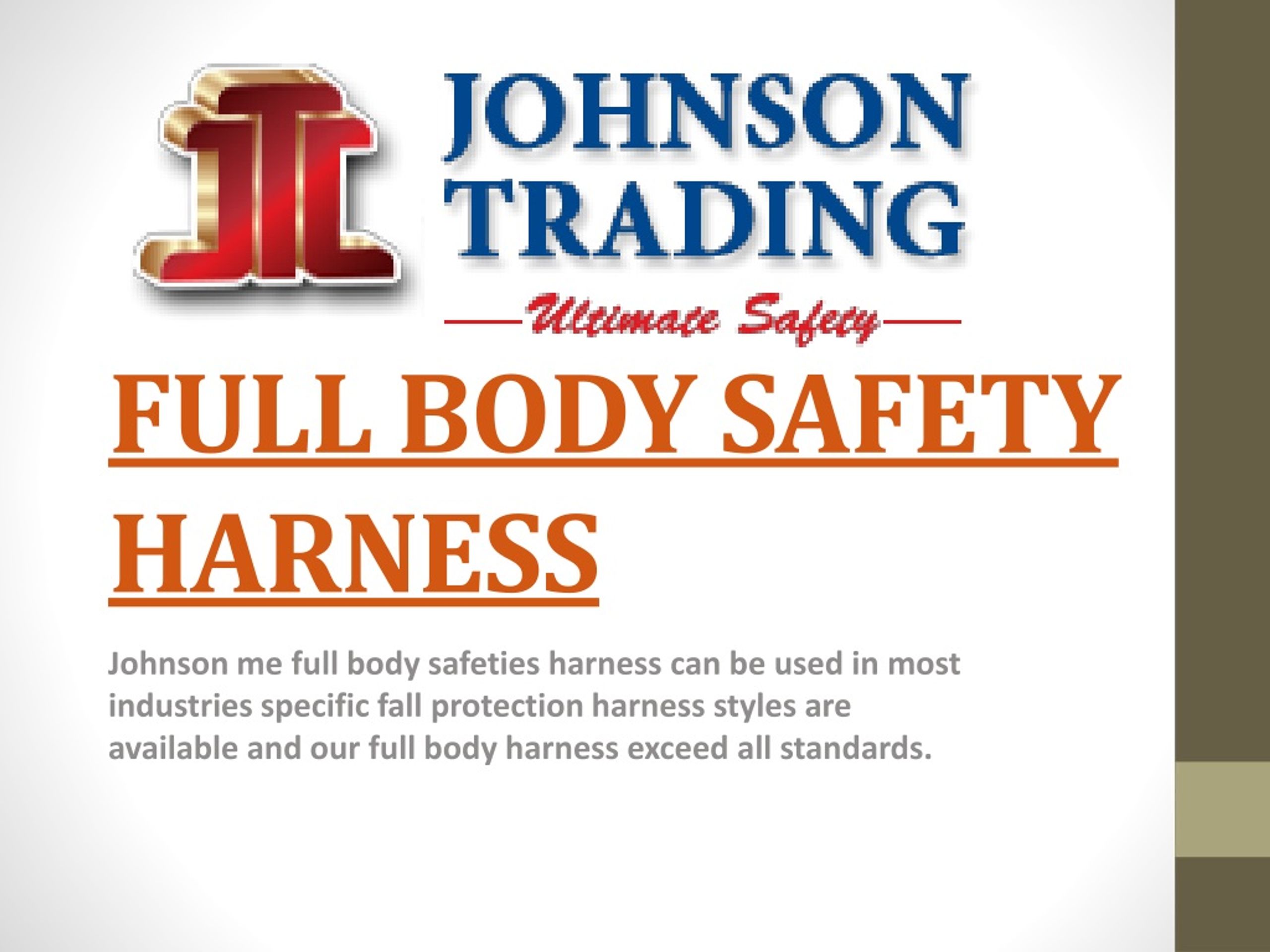 PPT - FULL BODY SAFETY HARNESS PowerPoint Presentation, free download ...