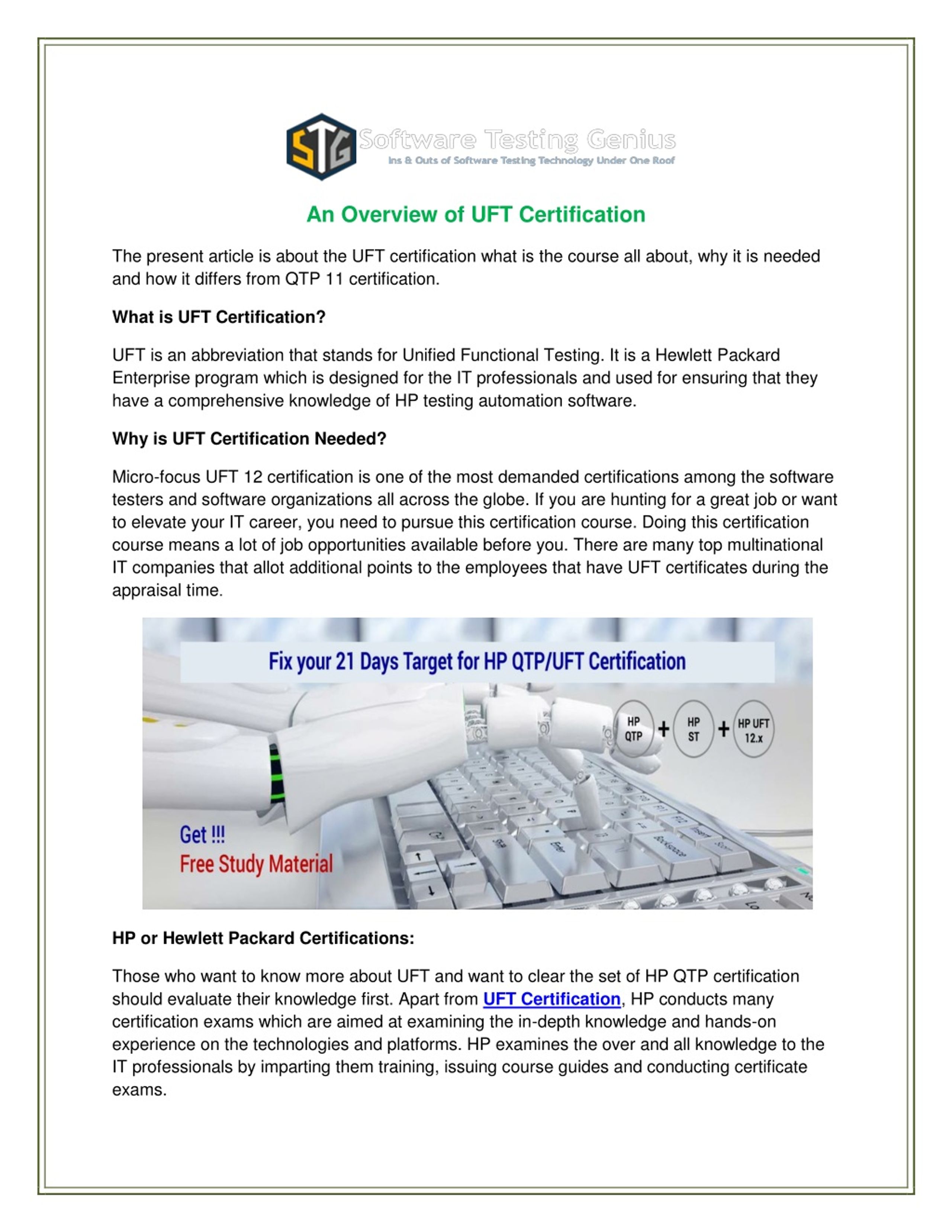 PPT - An Overview of UFT Certification PowerPoint Presentation, free ...