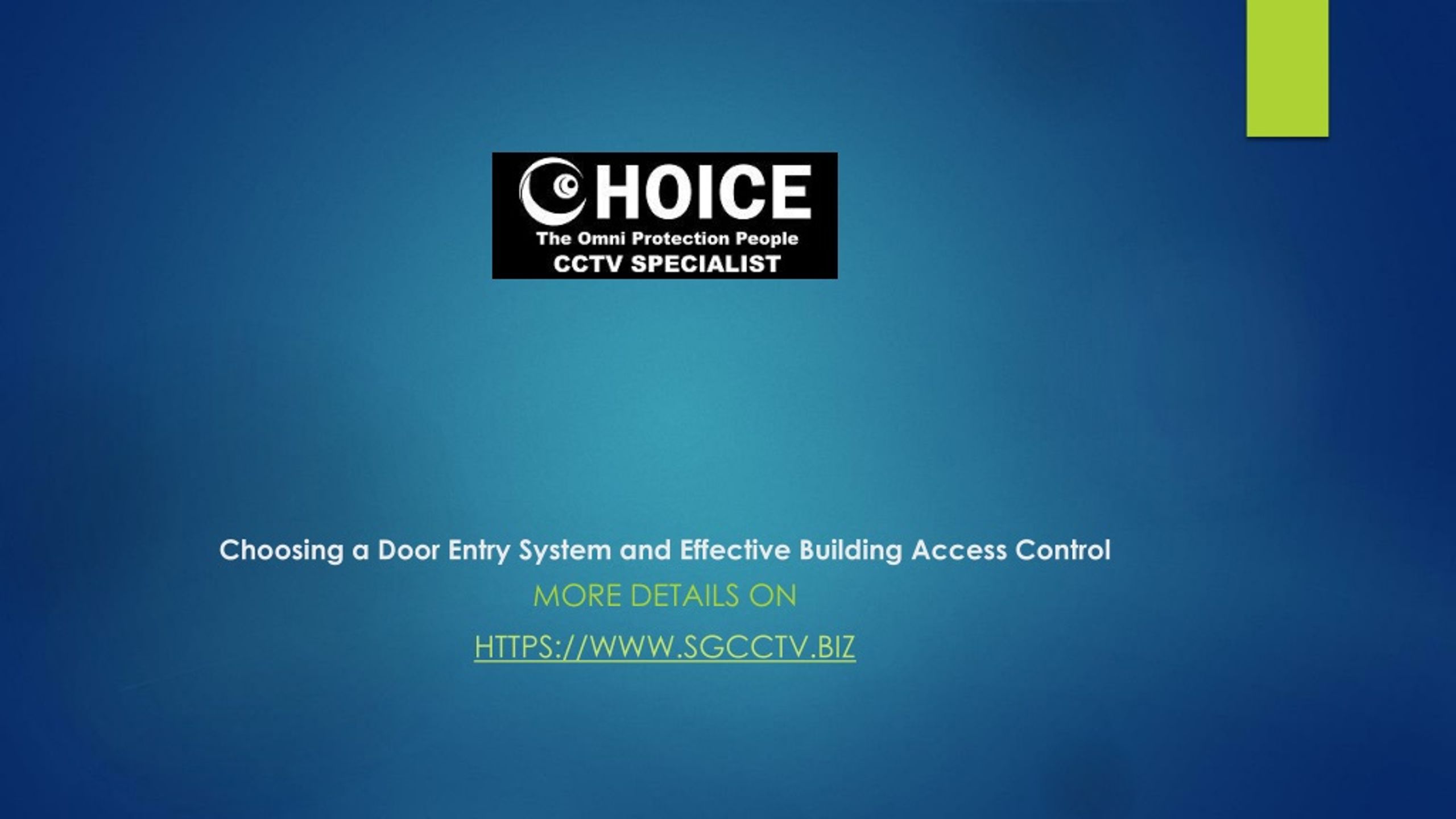 PPT - Choosing a door entry system and effective building access ...