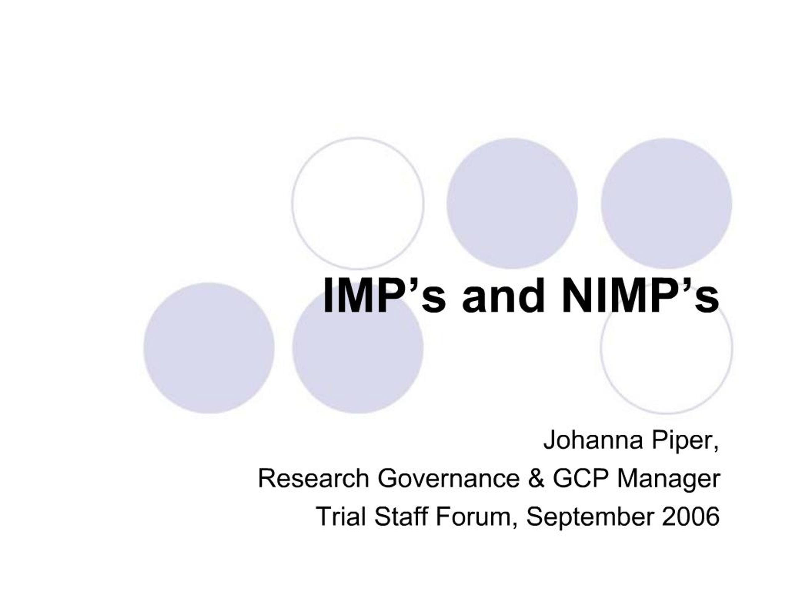 PPT - IMP s and NIMP s PowerPoint Presentation, free download - ID:817465