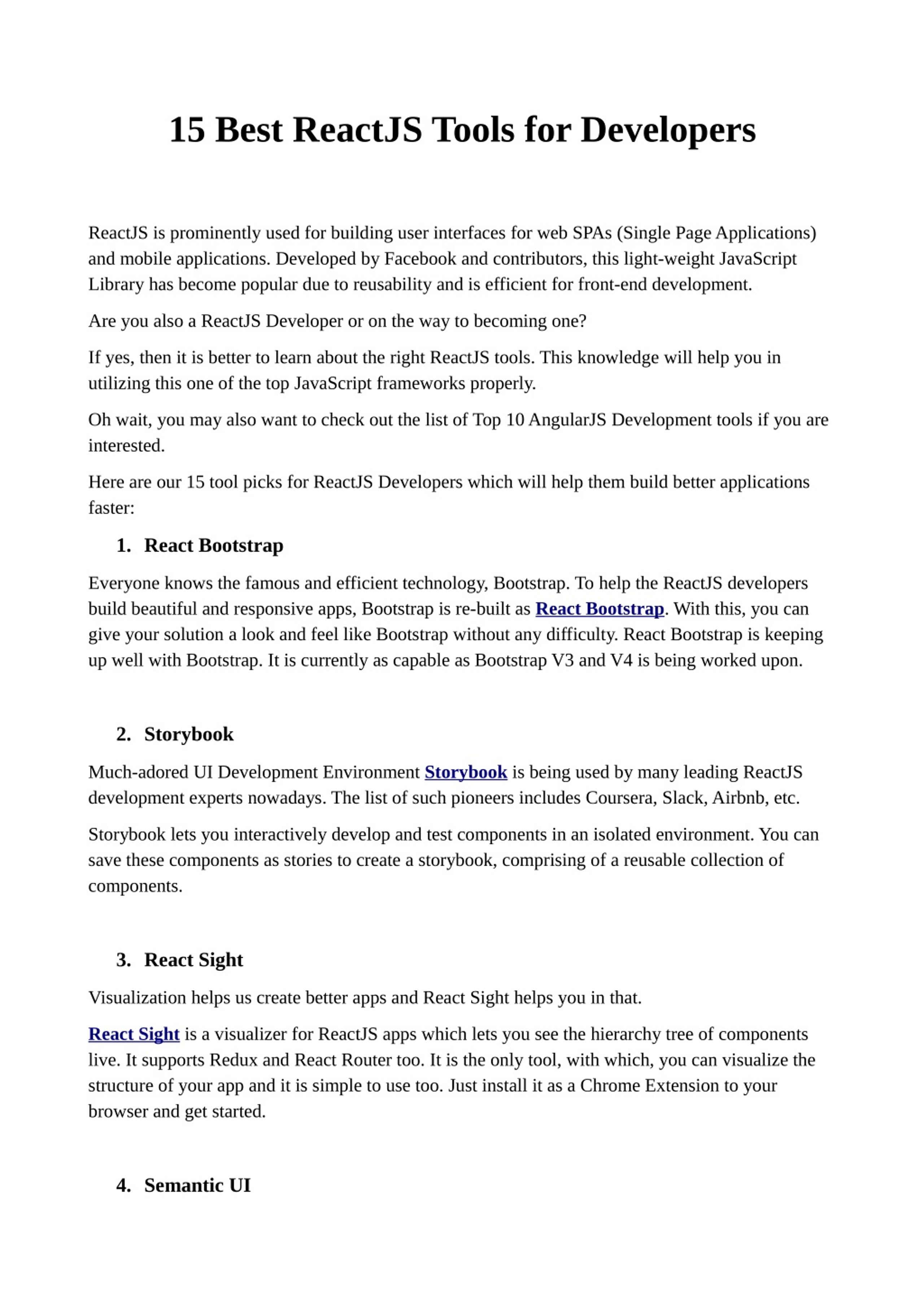 PPT - 15 Best ReactJS Tools for Developers PowerPoint Presentation ...