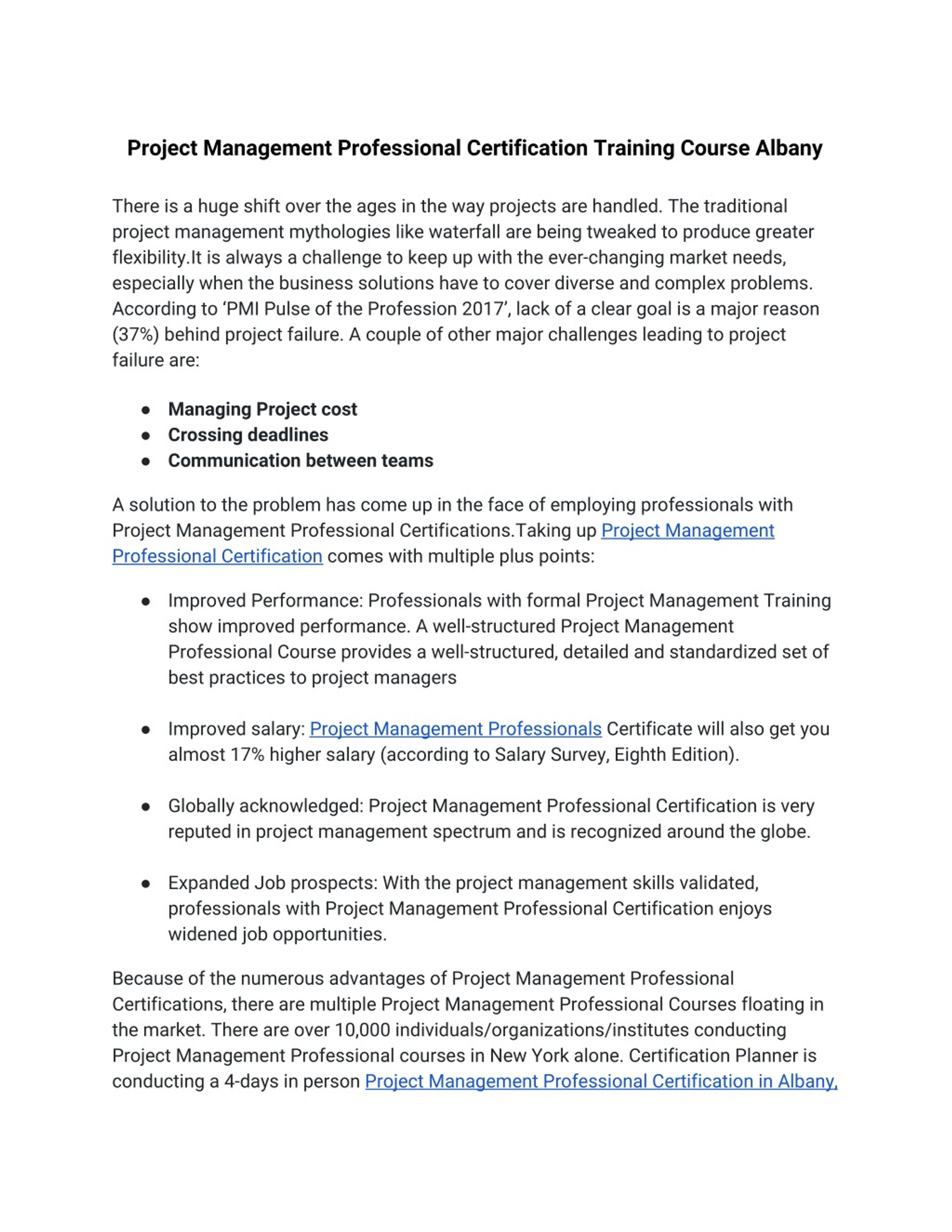 PPT - Project Management Professional Certification Training Course ...