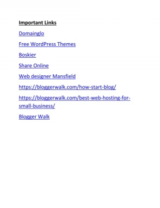 PPT - Important Links PowerPoint Presentation, free download - ID:4111833