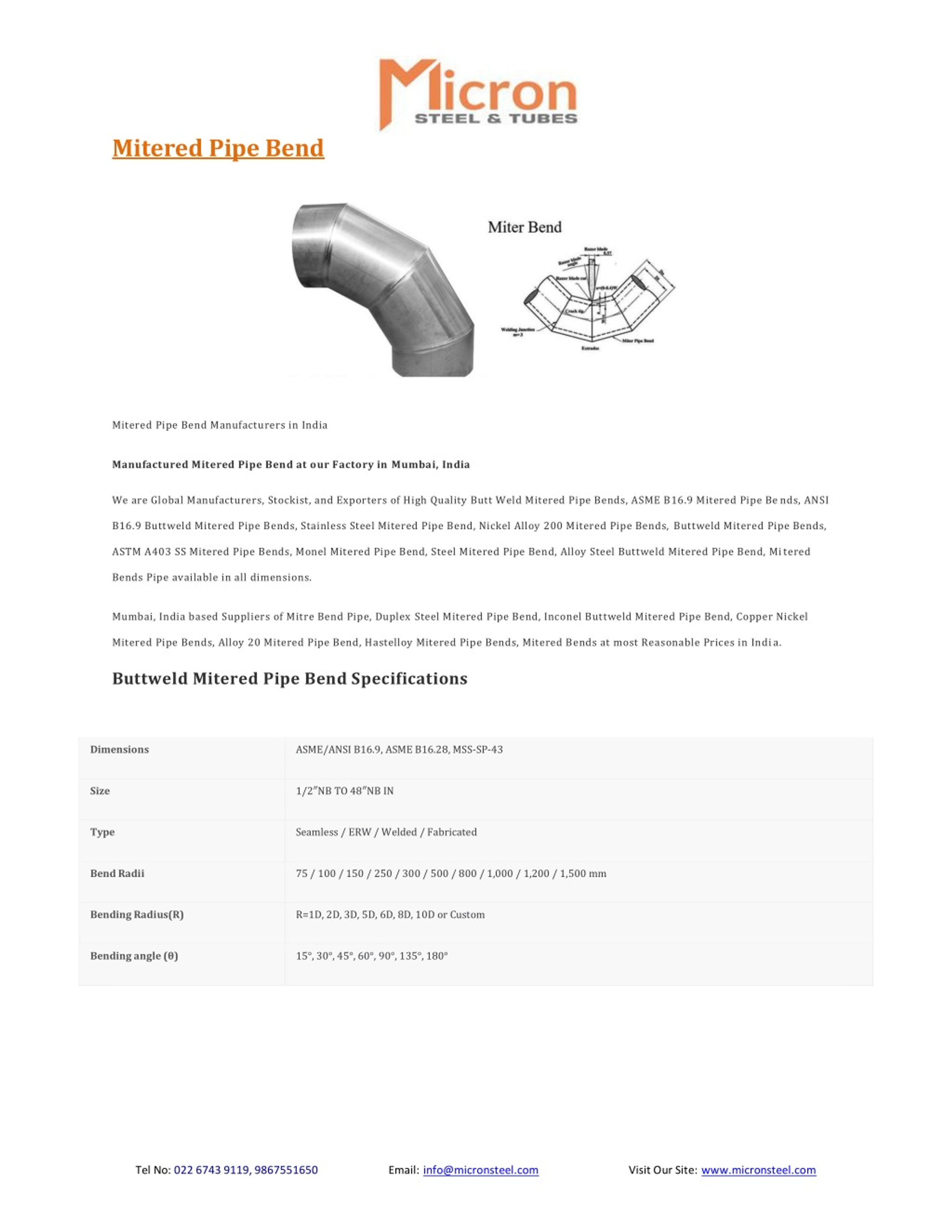PPT - Mitered Pipe Bend PowerPoint Presentation, free download - ID:8189294