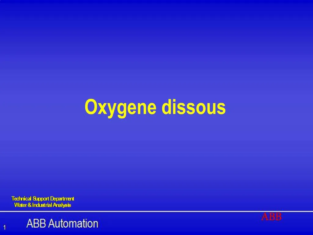 PPT - Oxygene dissous PowerPoint Presentation, free download - ID:819866