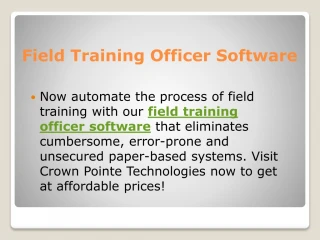 PPT - Field Investigation Drug Officer Program Structure, Scope and ...