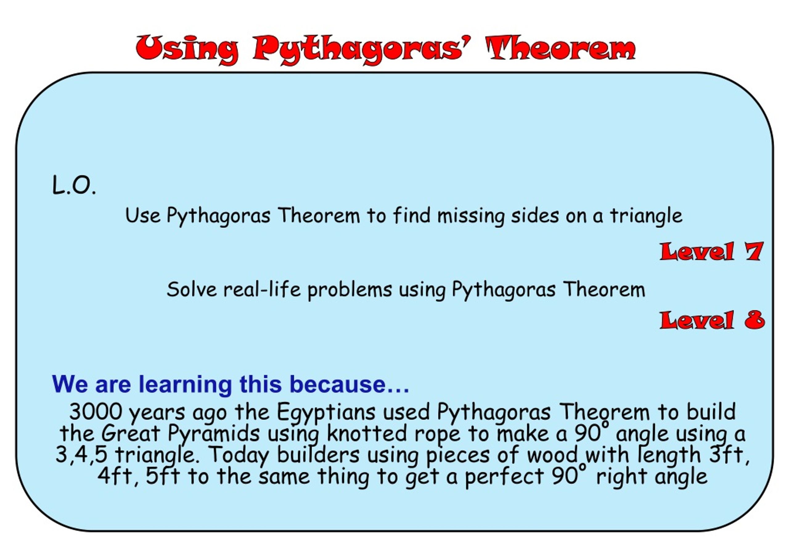 PPT - Using Pythagoras’ Theorem PowerPoint Presentation, free download ...