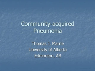 PPT - Community acquired pneumonia PowerPoint Presentation, free ...