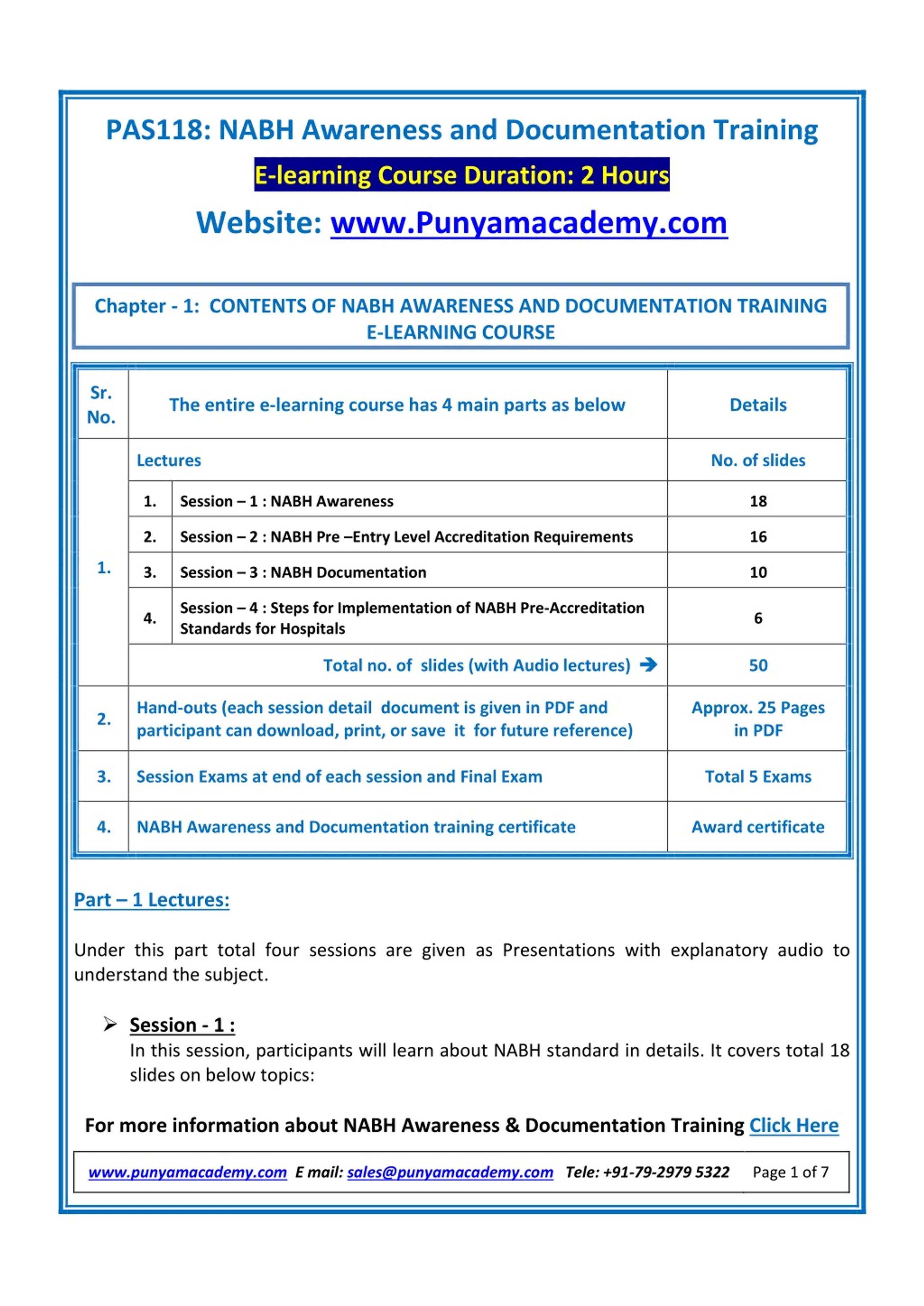 PPT - Online course for NABH awareness training PowerPoint Presentation ...