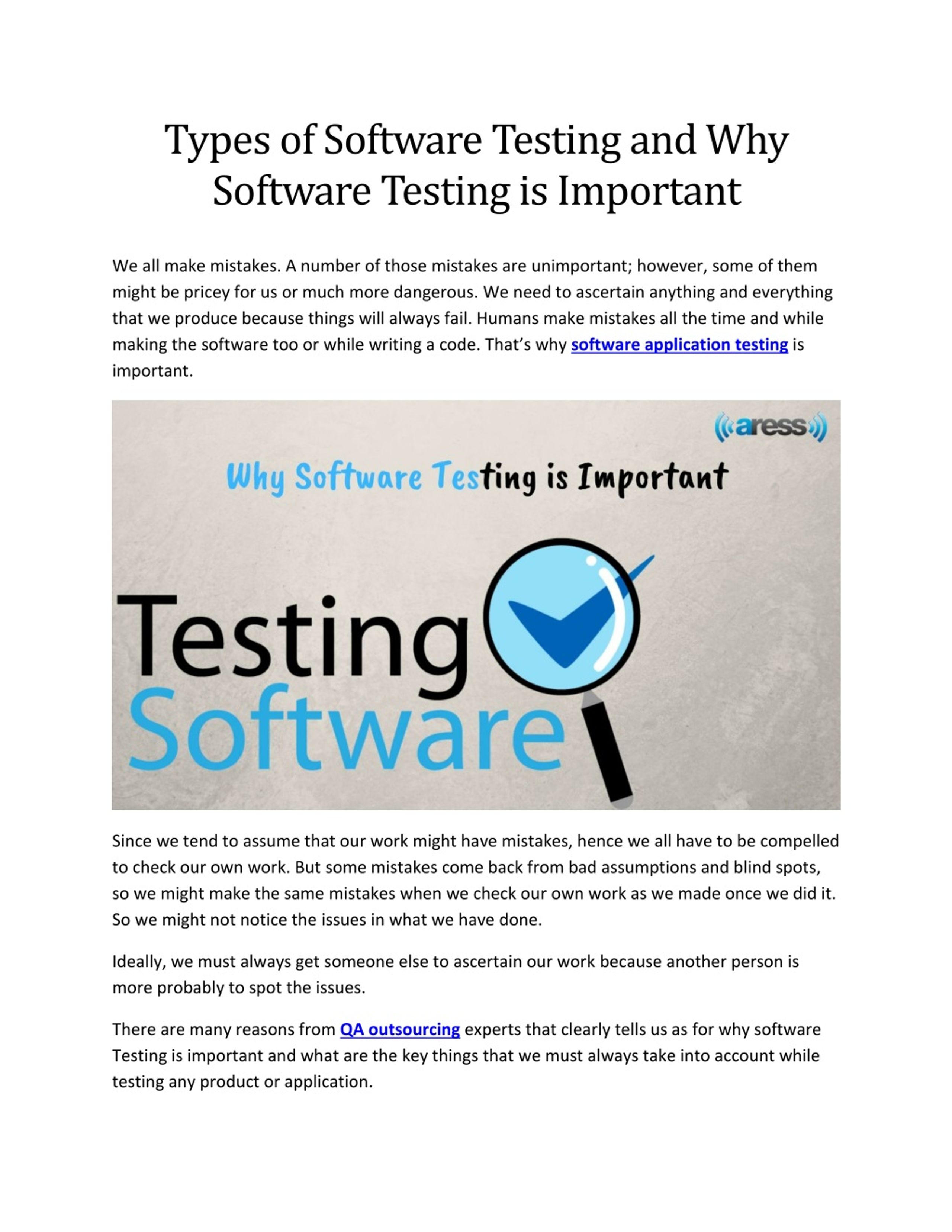 PPT - Types of Software Testing and Why Software Testing is Important ...