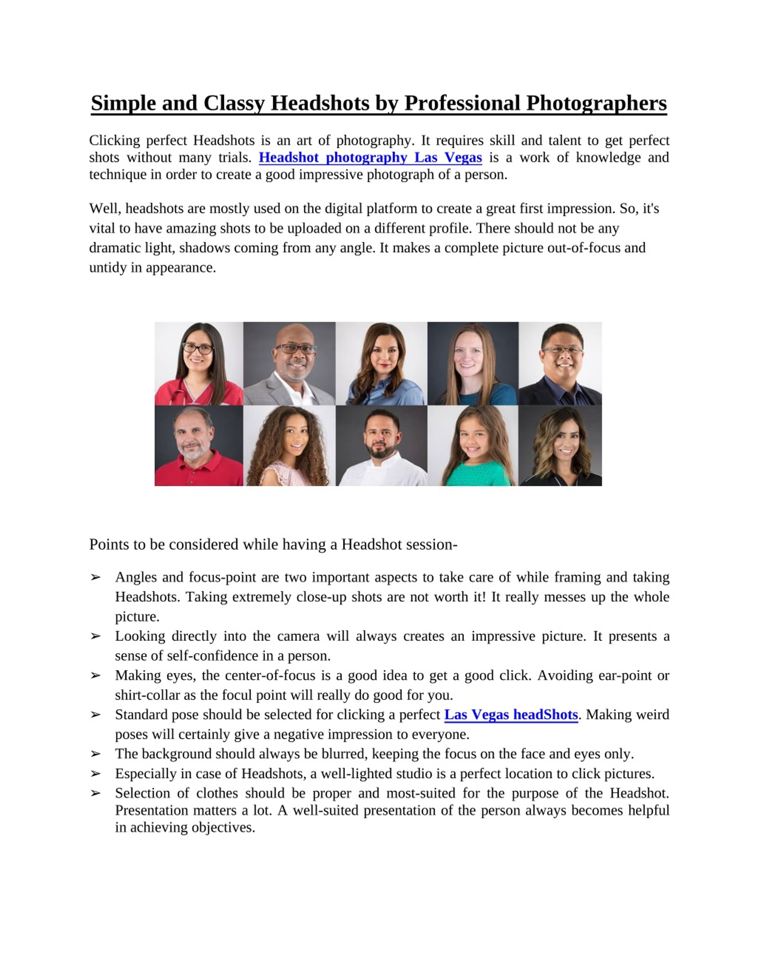 PPT - Simple and Classy Headshots by Professional Photographers ...